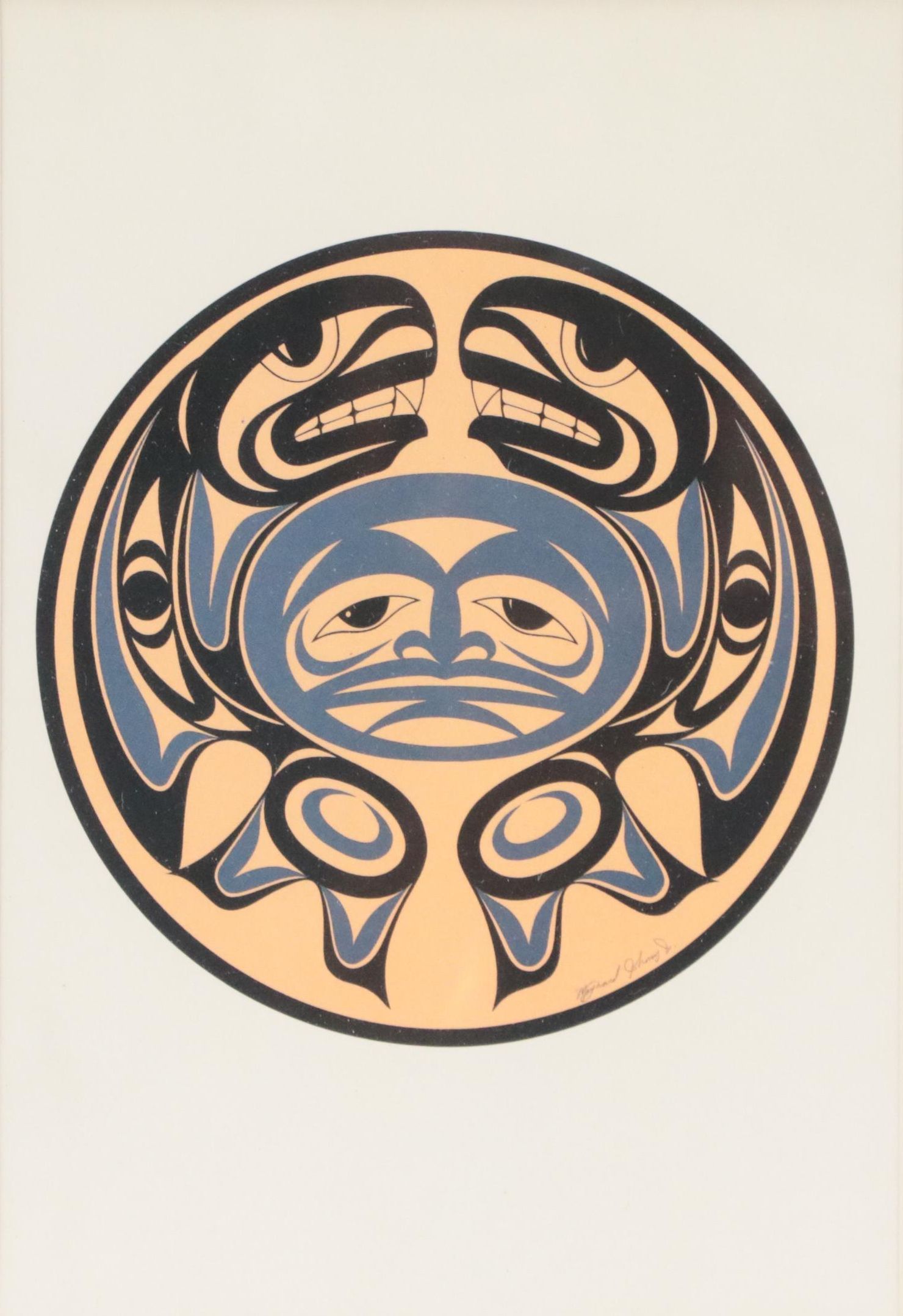 Offset Lithograph After Maynard Johnny Jr. of a Coast Salish Motif | EBTH