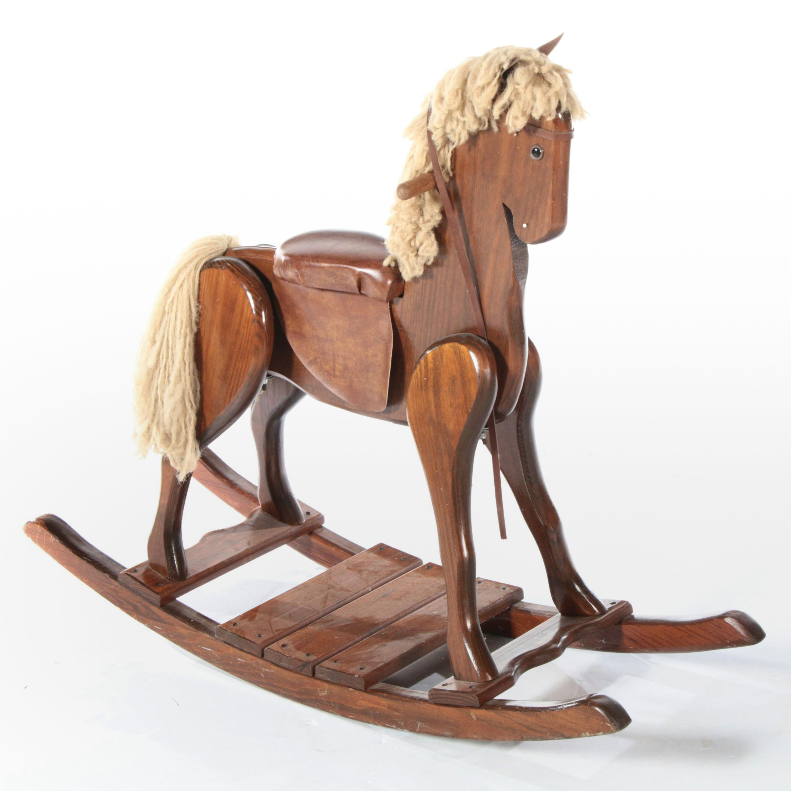American Primitive Style Pine Child's Rocking Horse, Late 20th Century ...