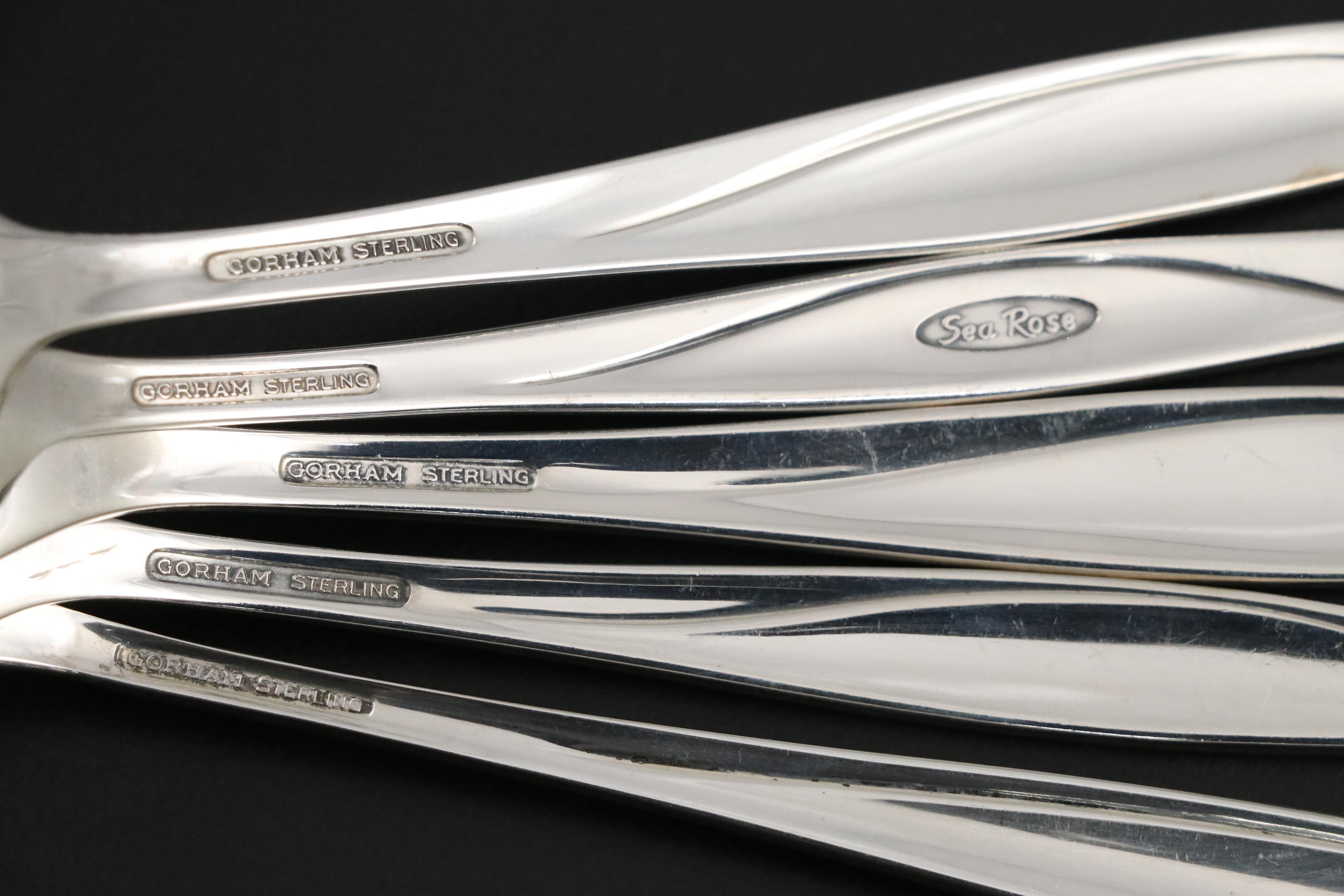 Gorham "Sea Rose" Sterling Silver Flatware, Mid to Late 20th Century | EBTH