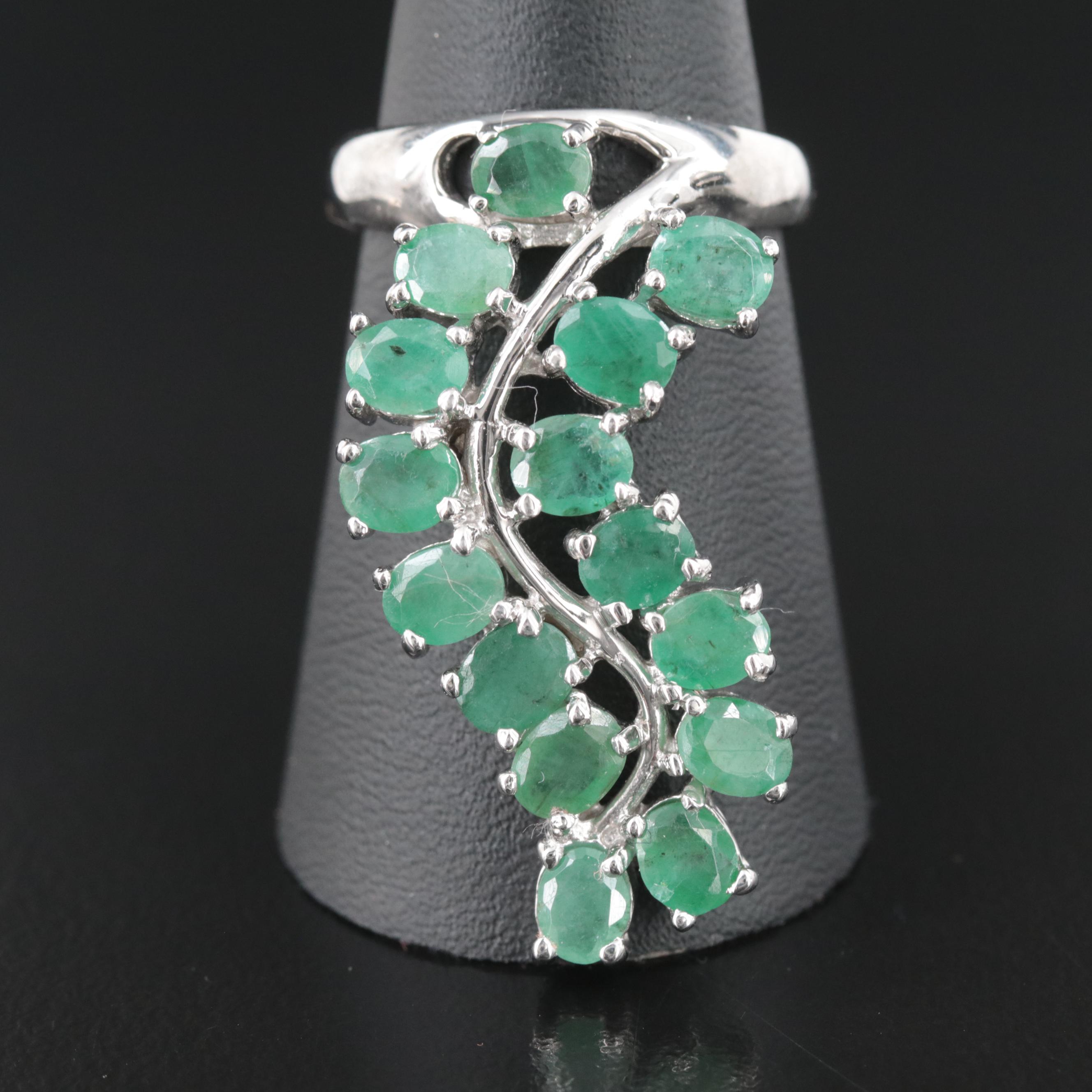 Sterling Emerald Ring | EBTH
