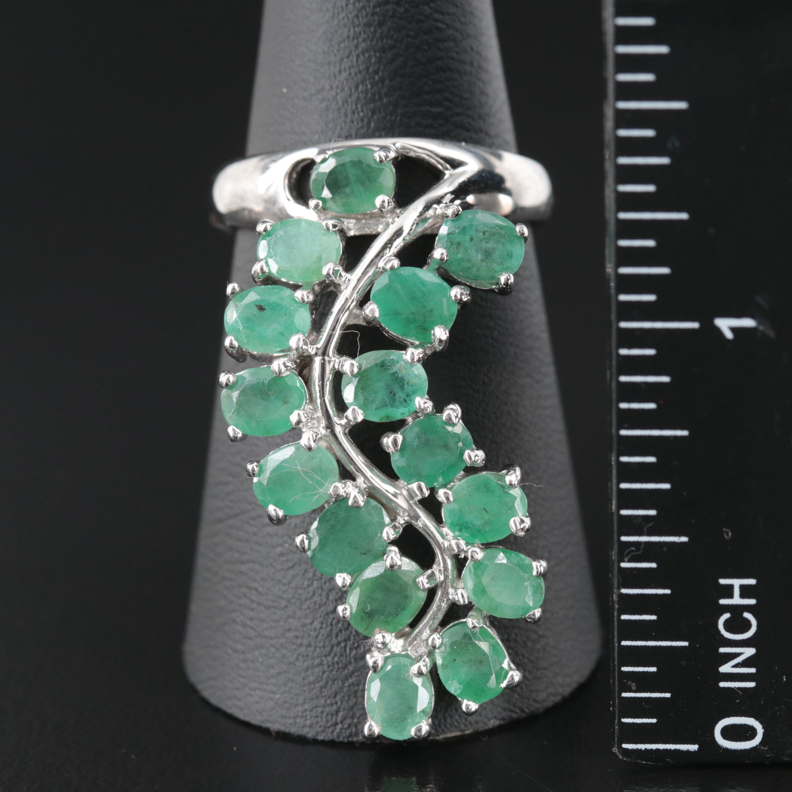 Sterling Emerald Ring | EBTH