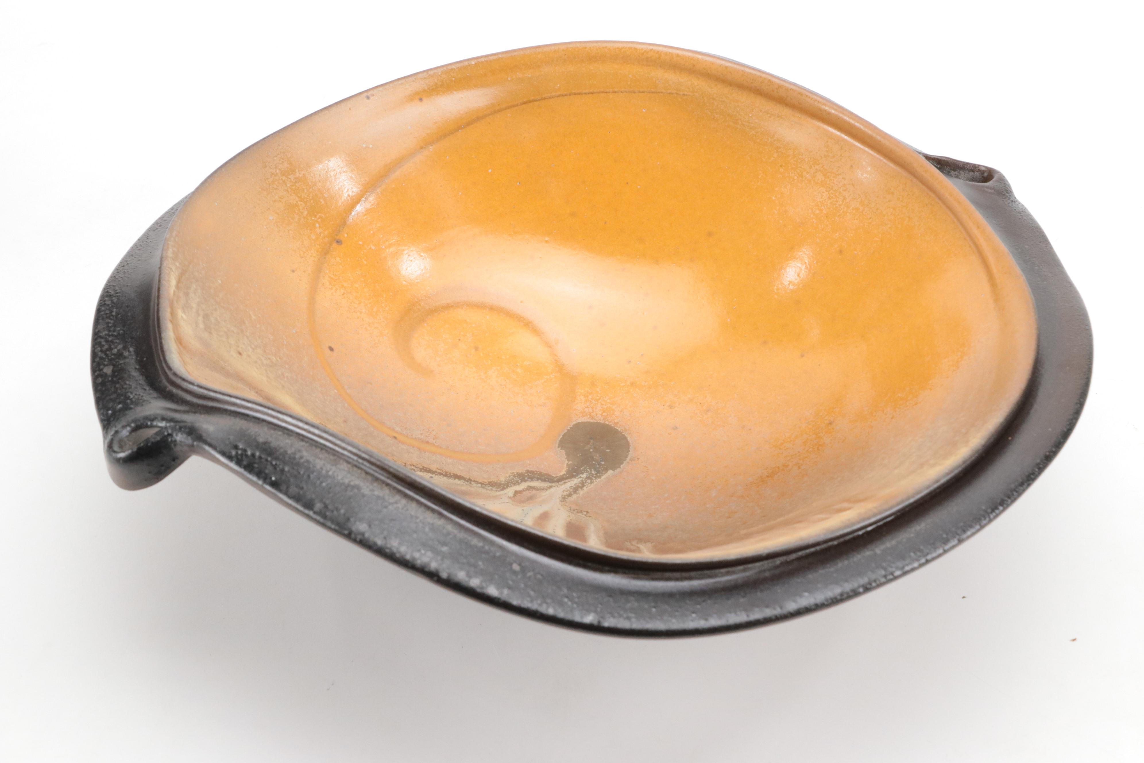 Michael Frasca Drip Glazed Vase and Art Pottery Bowl | Everything But ...