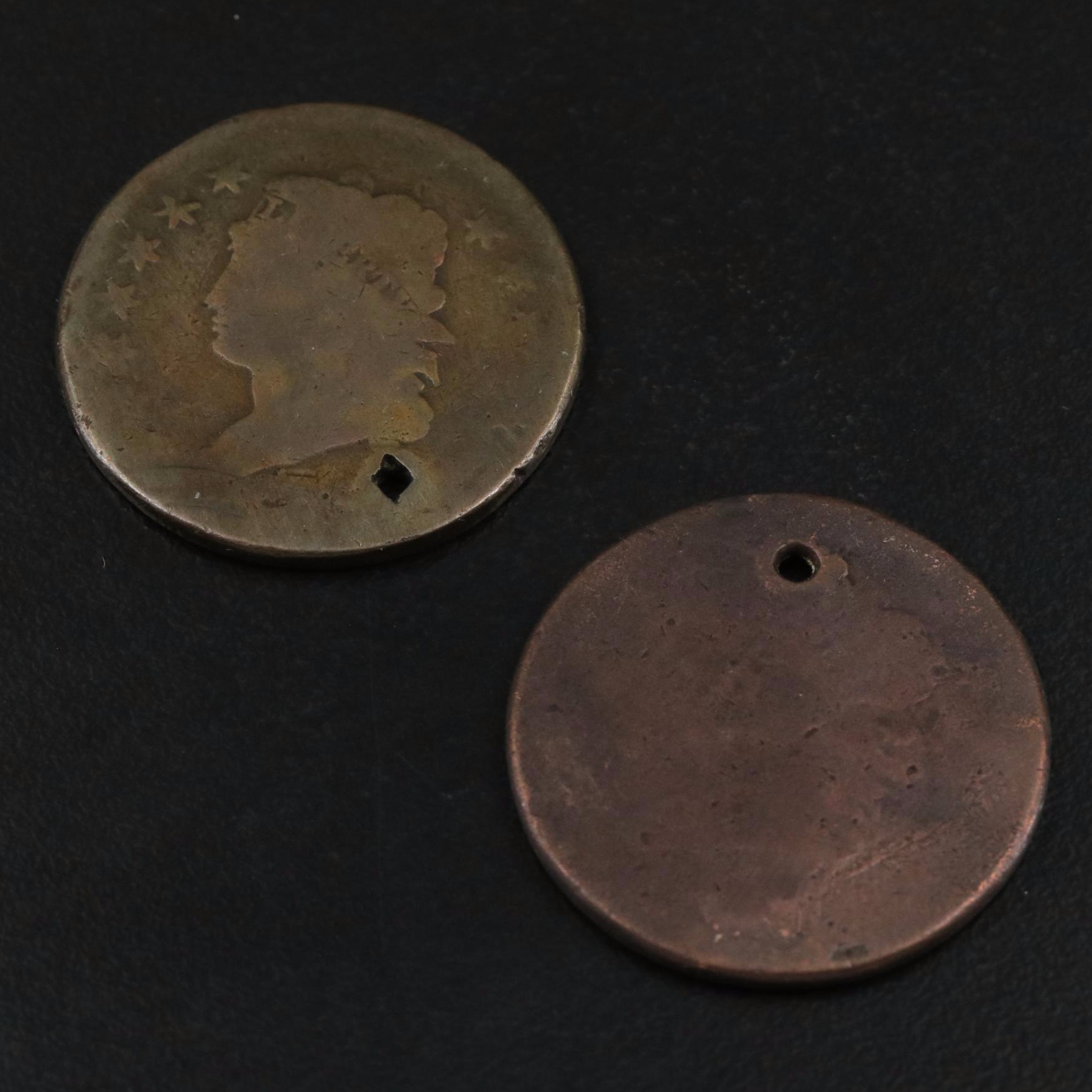 Collection of Six Damaged Large Cents | Everything But The House