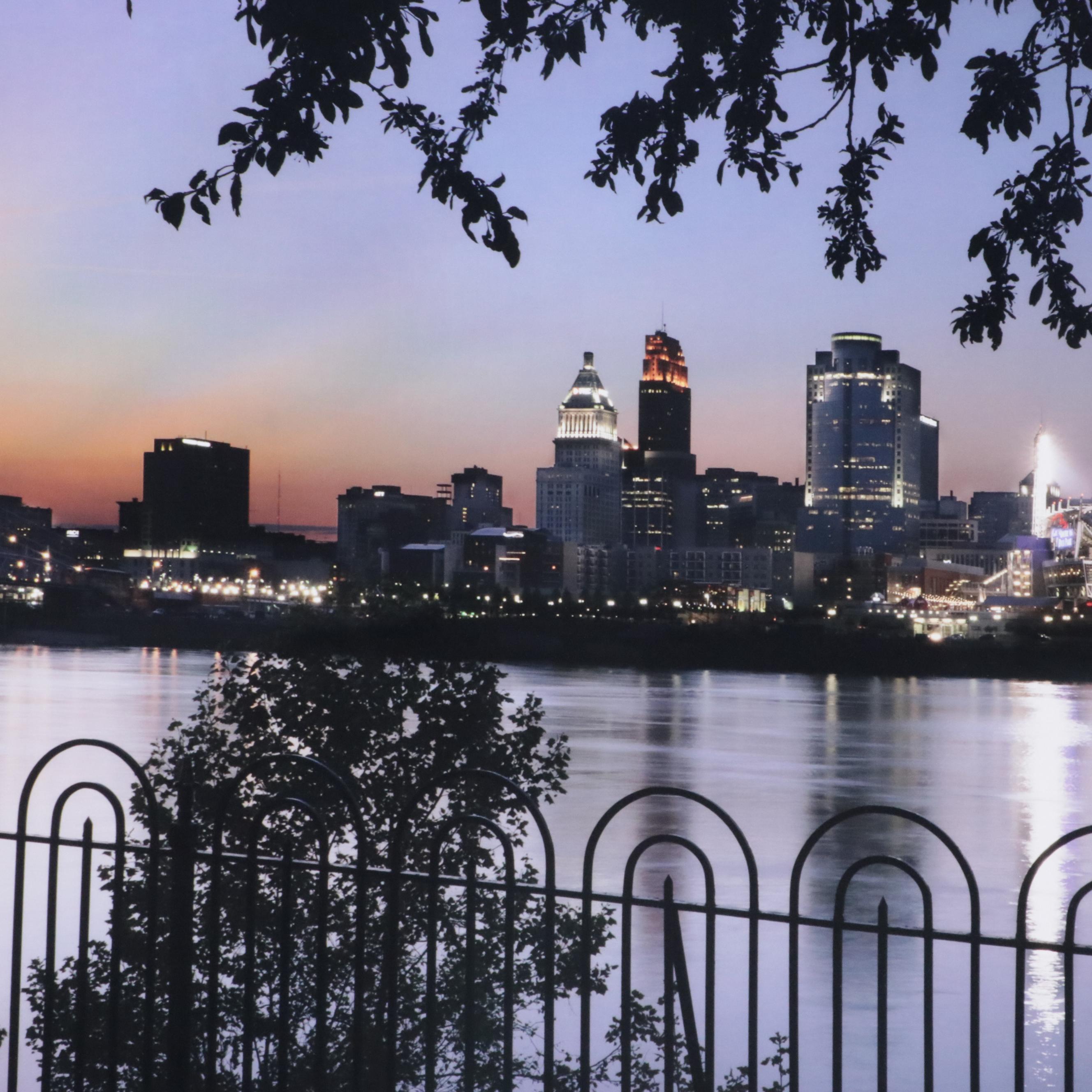 J. Miles Wolf Chromogenic Color Print of Cincinnati View From Kentucky ...