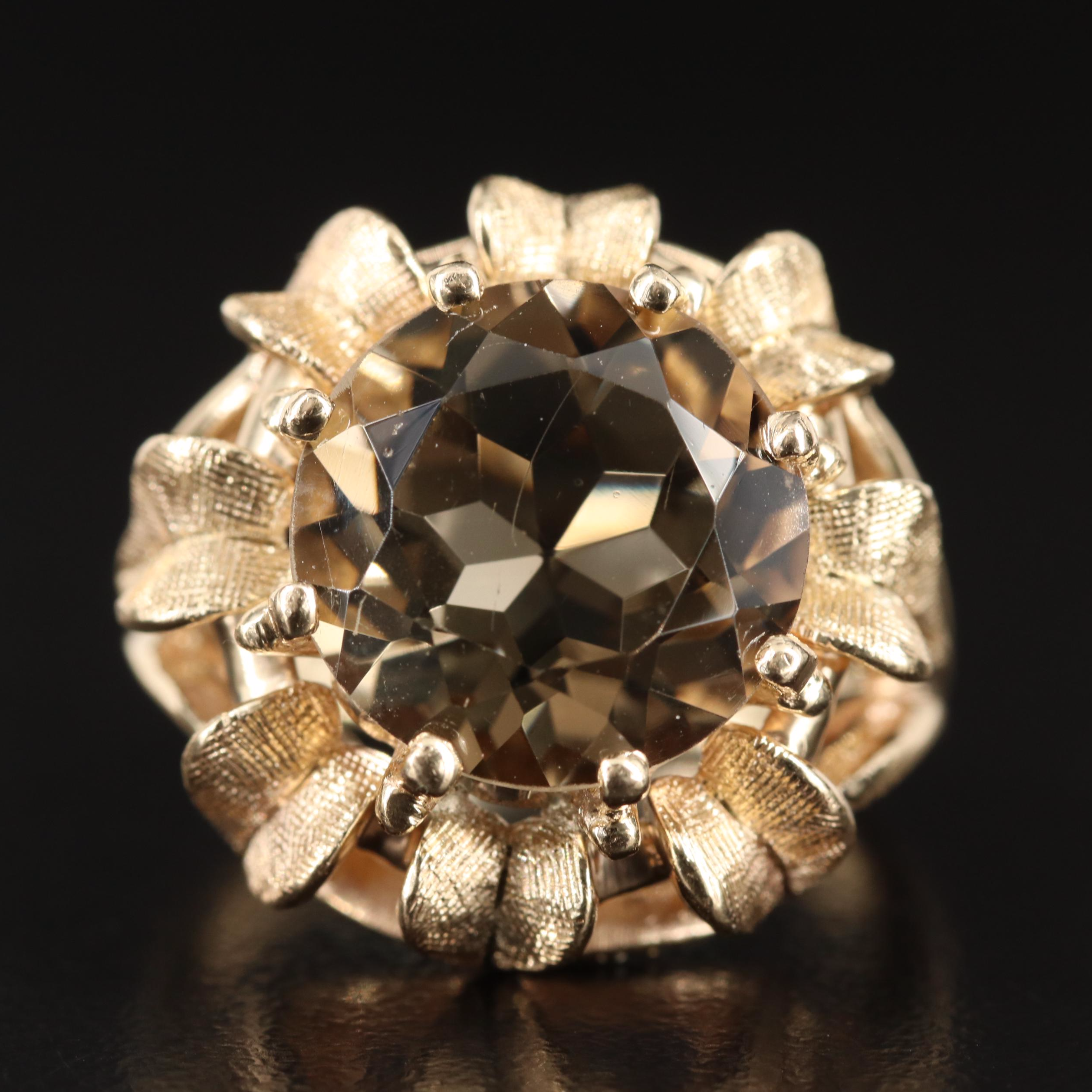 14K Smoky Quartz Ring | Everything But The House