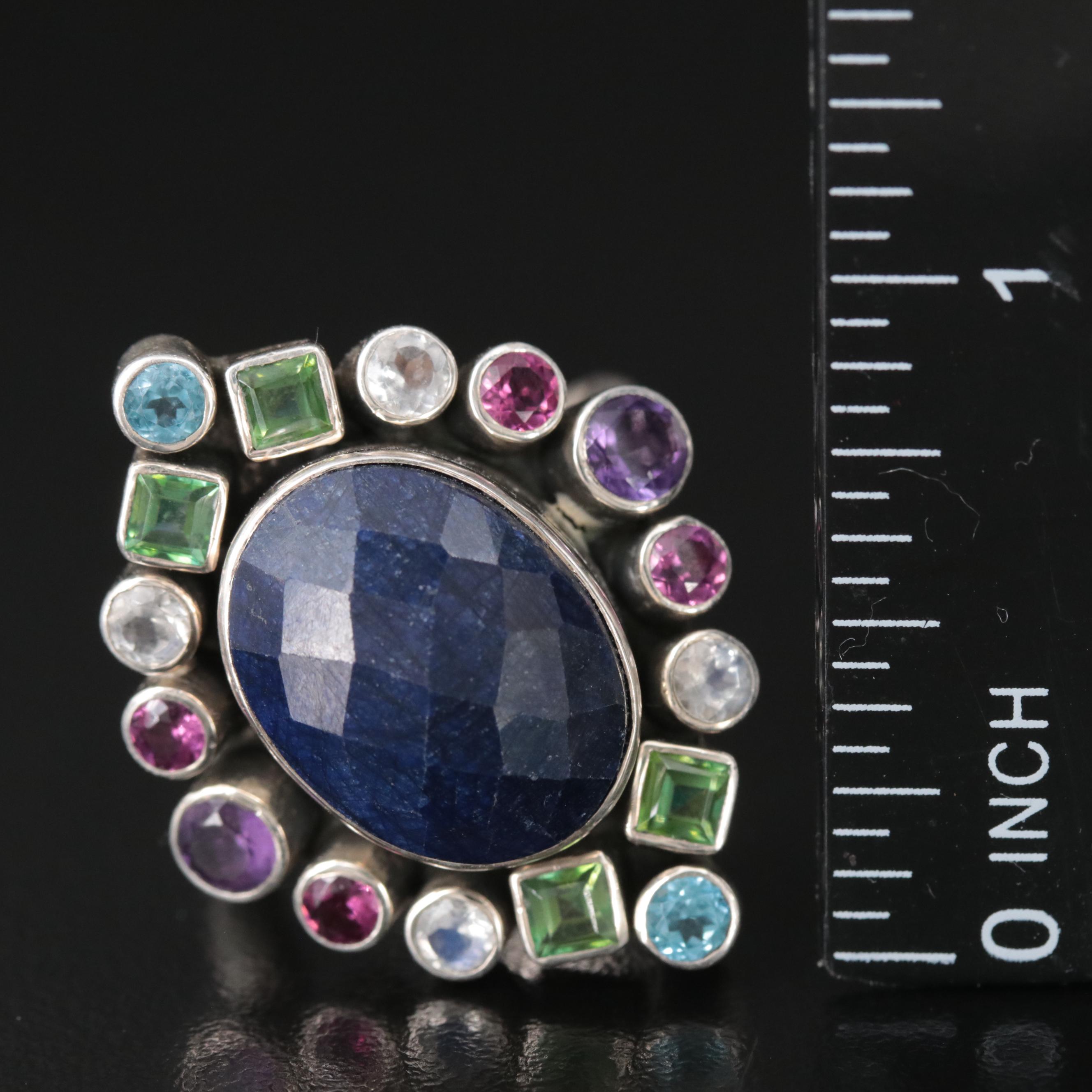 Nicky Butler Sterling Corundum, Iolite, Rainbow Moonstone and Gemstone ...