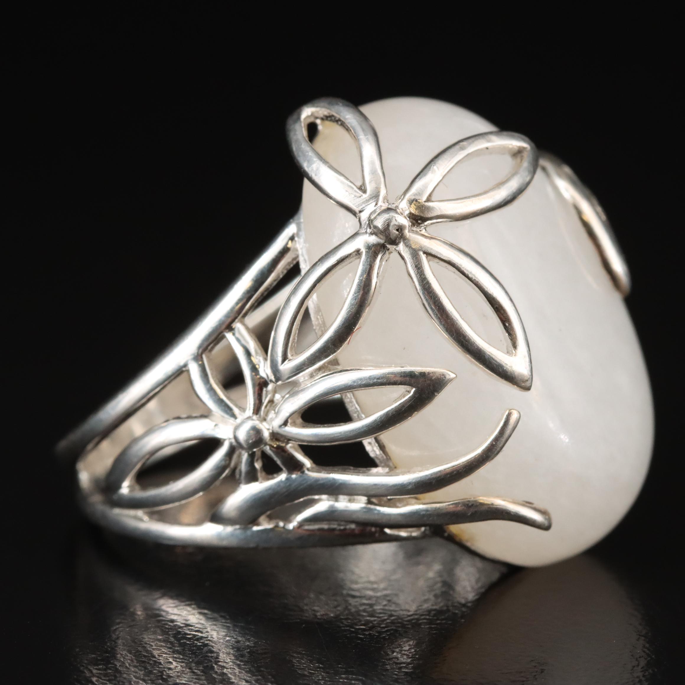 David Sigal Sterling Quartzite Floral Ring | EBTH