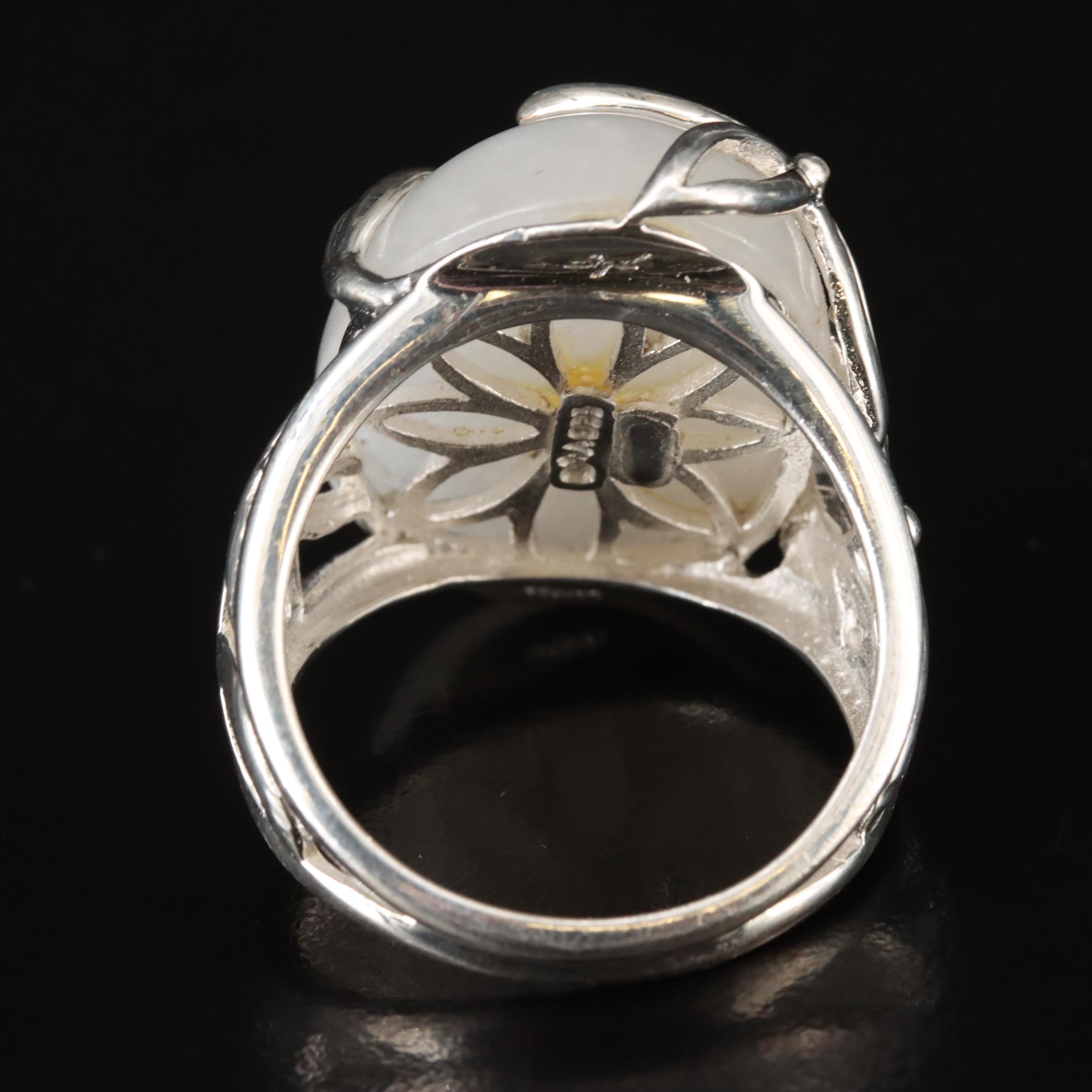 David Sigal Sterling Quartzite Floral Ring | EBTH