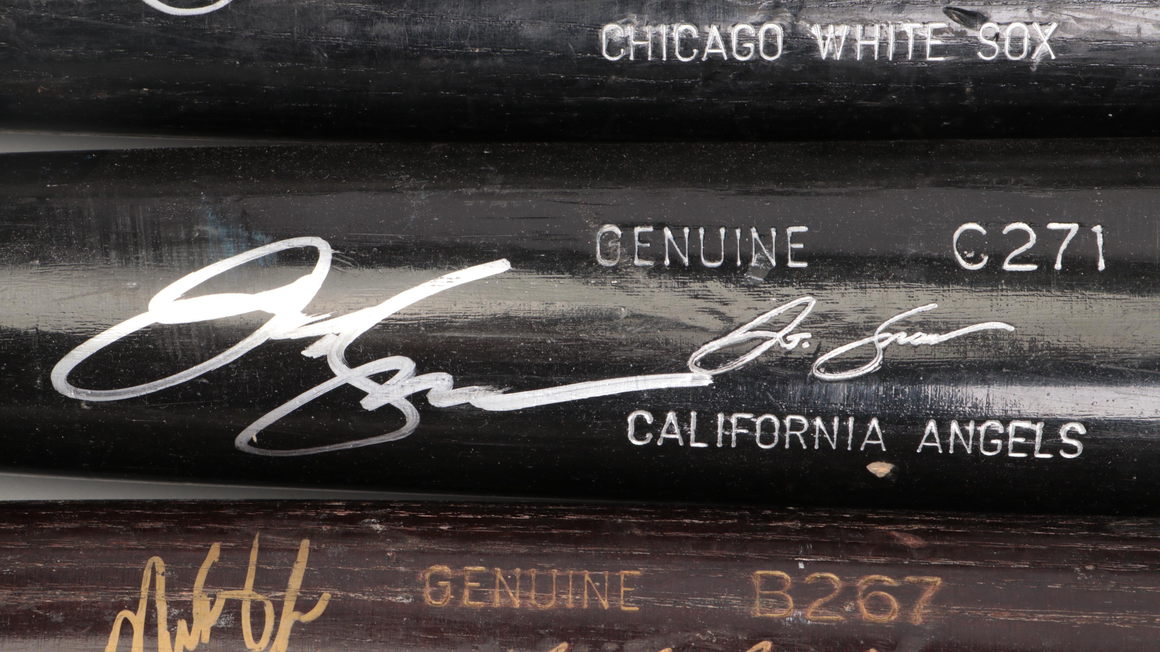 Mark Lemke, Ron Karkovice with Other Signed Player-Issued Bats and More ...