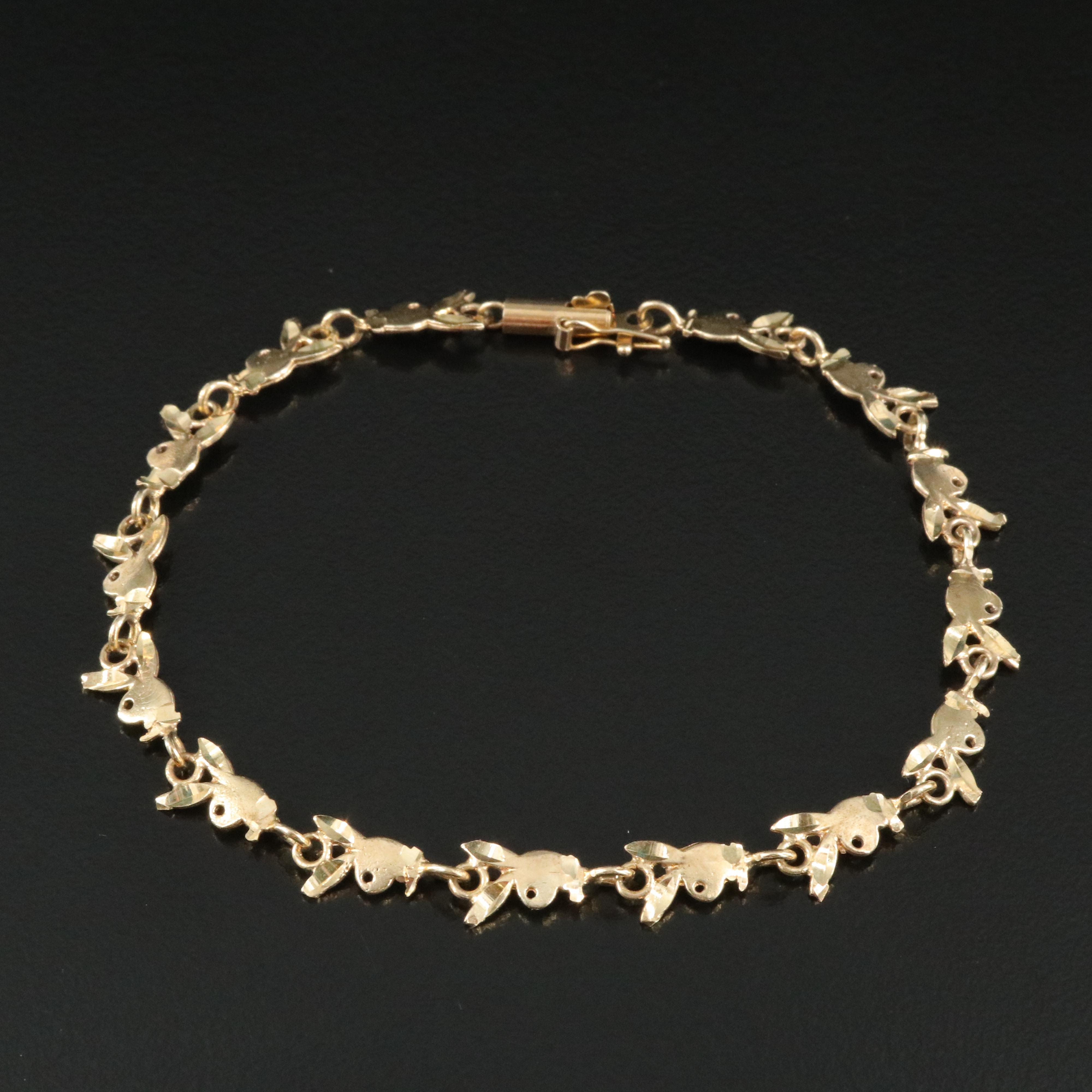 10K Bunny Link Bracelet | EBTH