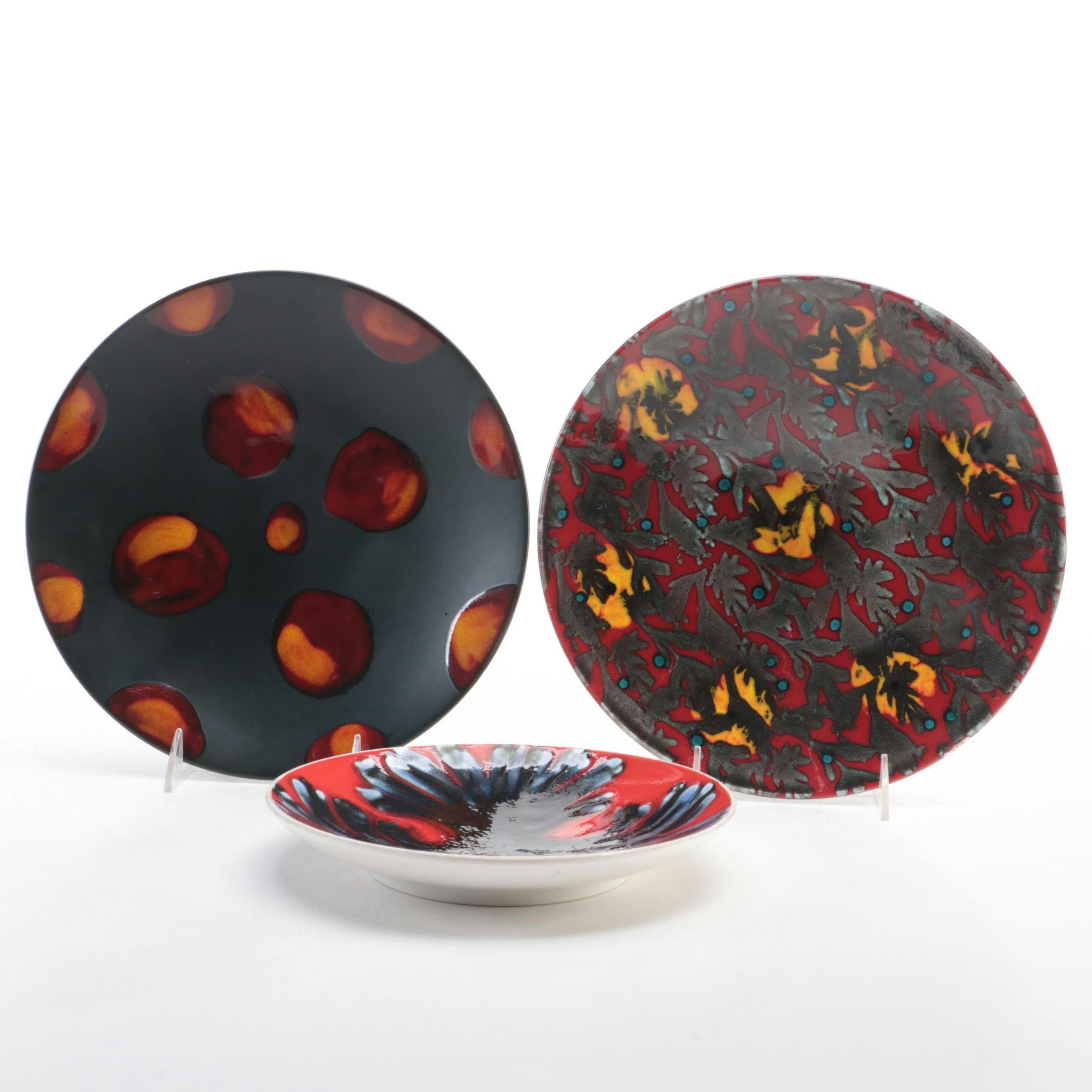 Poole "Red Magna," "Galaxy" and "Delphis" Ceramic Plates | Everything ...