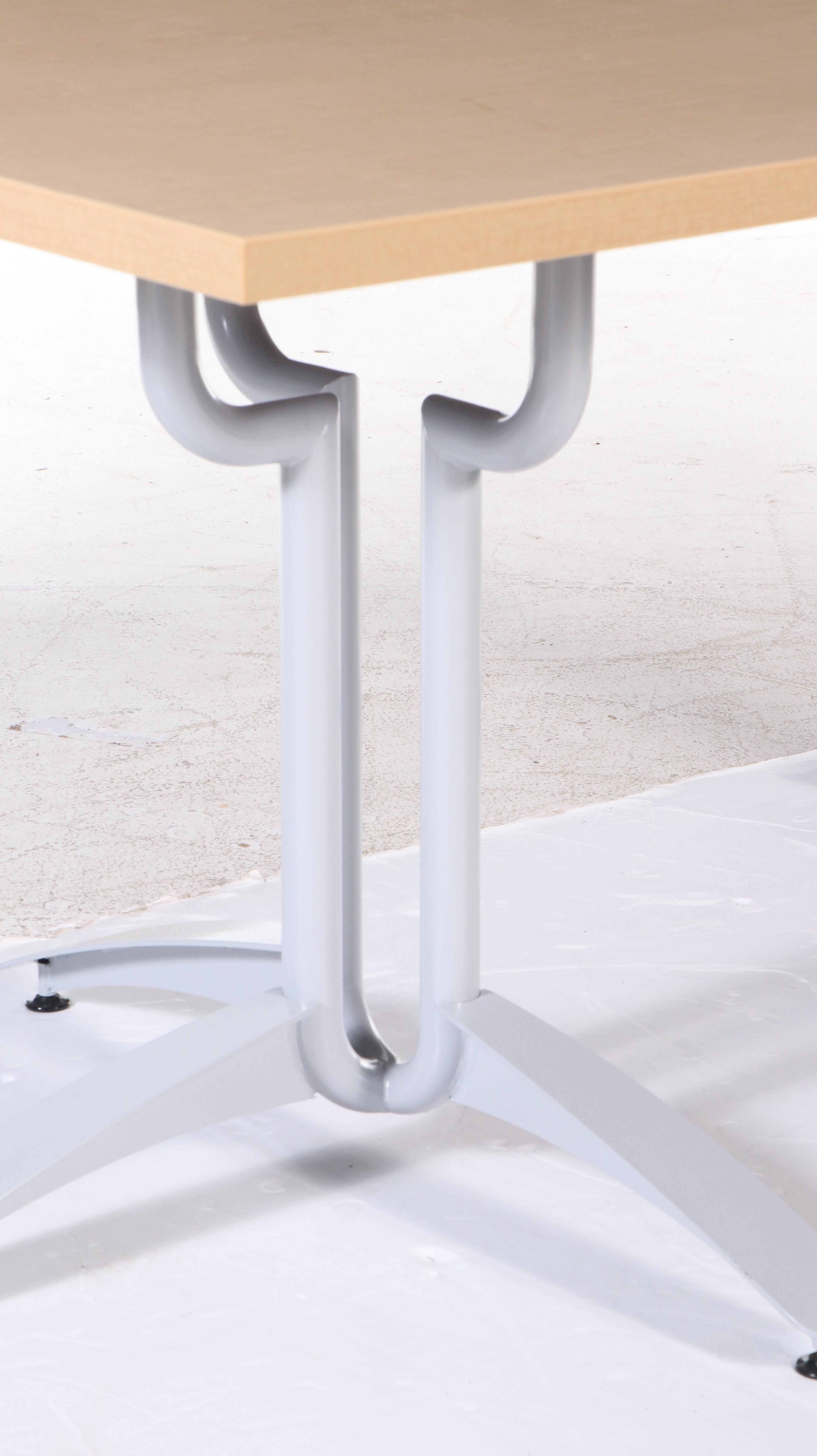 VerSteel Rectangular Fixed Leg Table with Belnick Office Chairs | EBTH