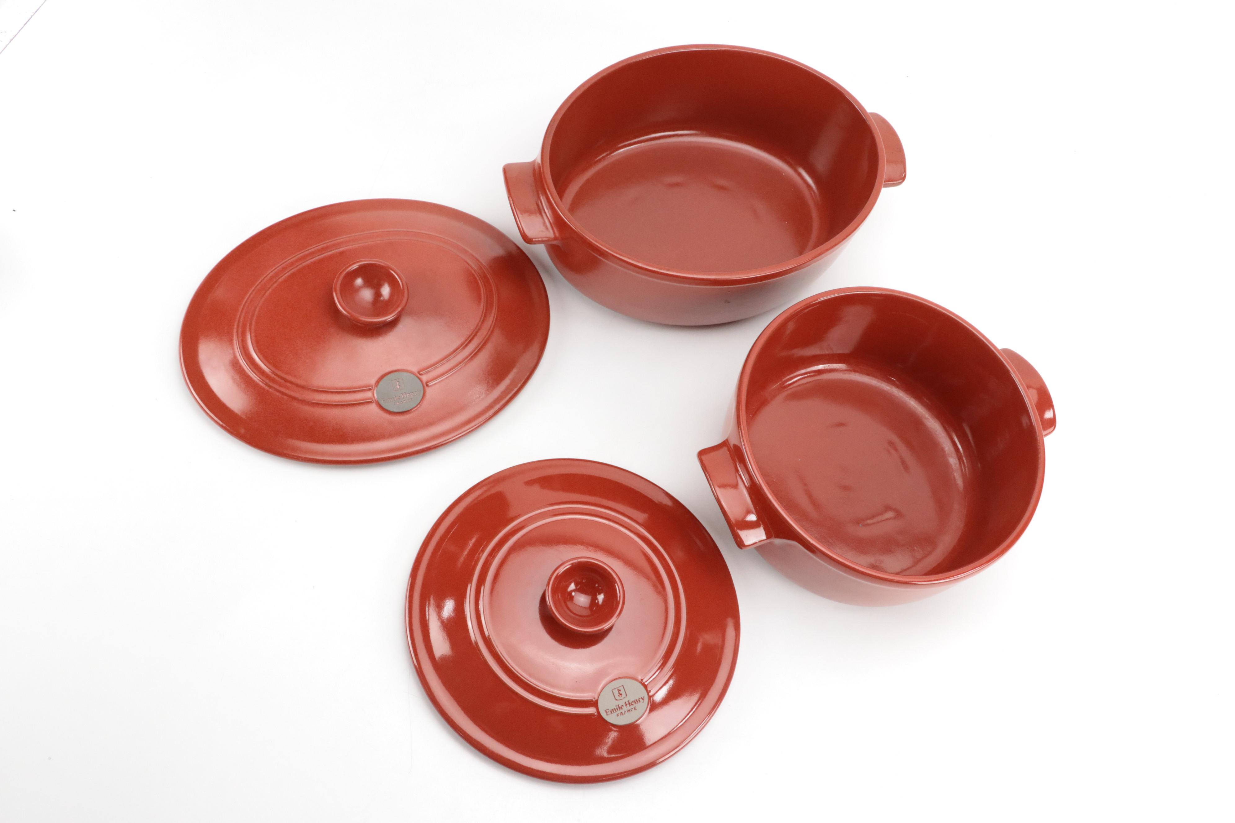Emile Henry Flame Ceramic Lidded Ovenware in Red | Everything But The House