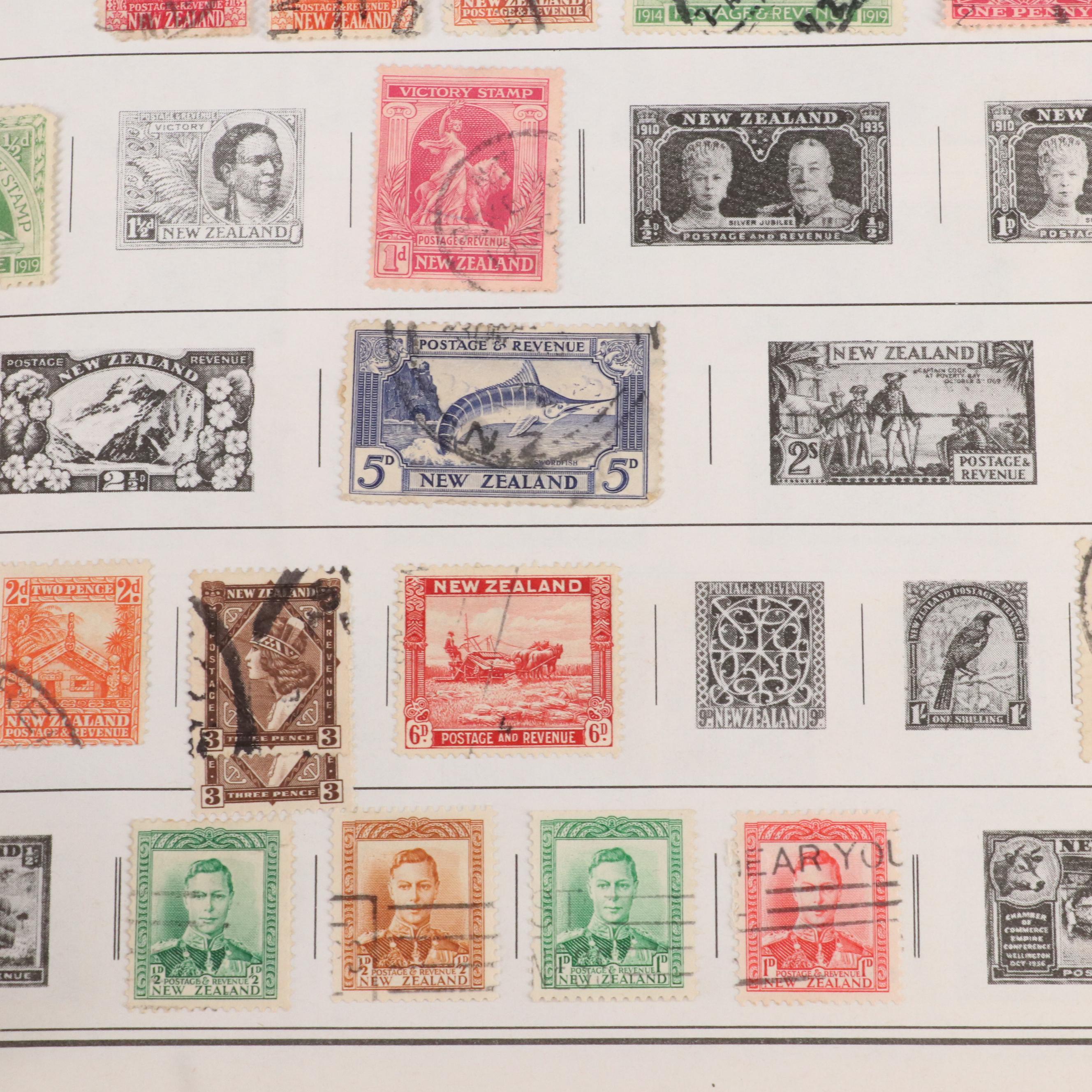 World Postage Stamp Collection in a Harris Citation Stamp Album ...