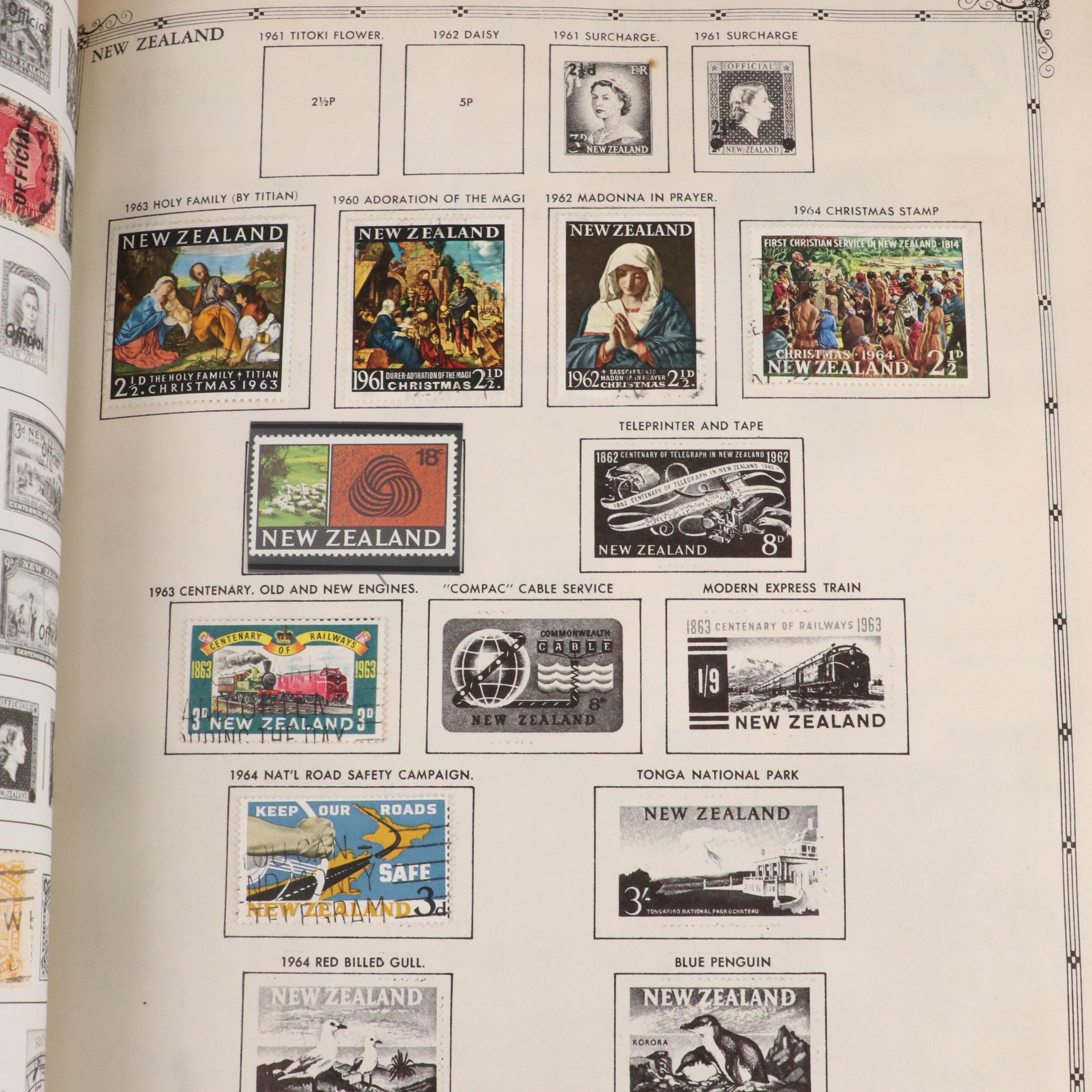 World Postage Stamp Collection in a Harris Citation Stamp Album ...