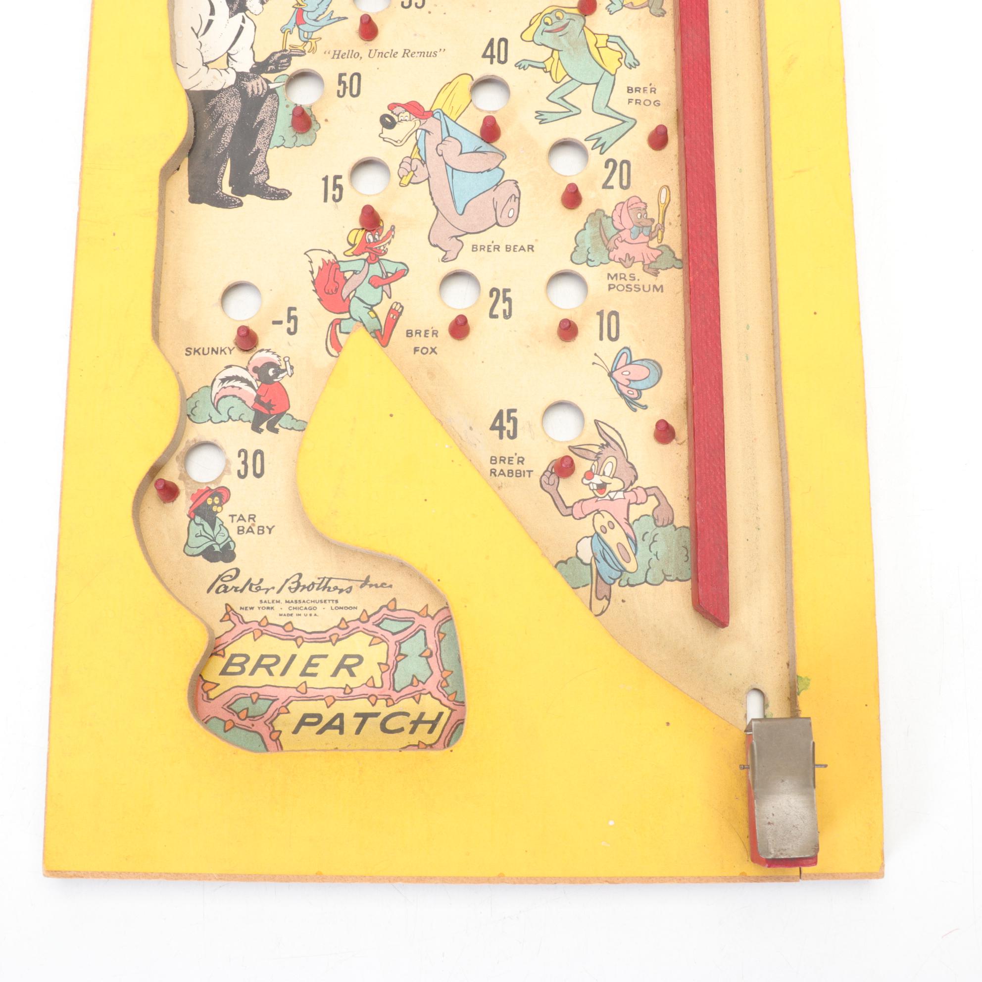 Parker Brothers Walt Disney's "Uncle Remus Game" Tabletop Pinball ...