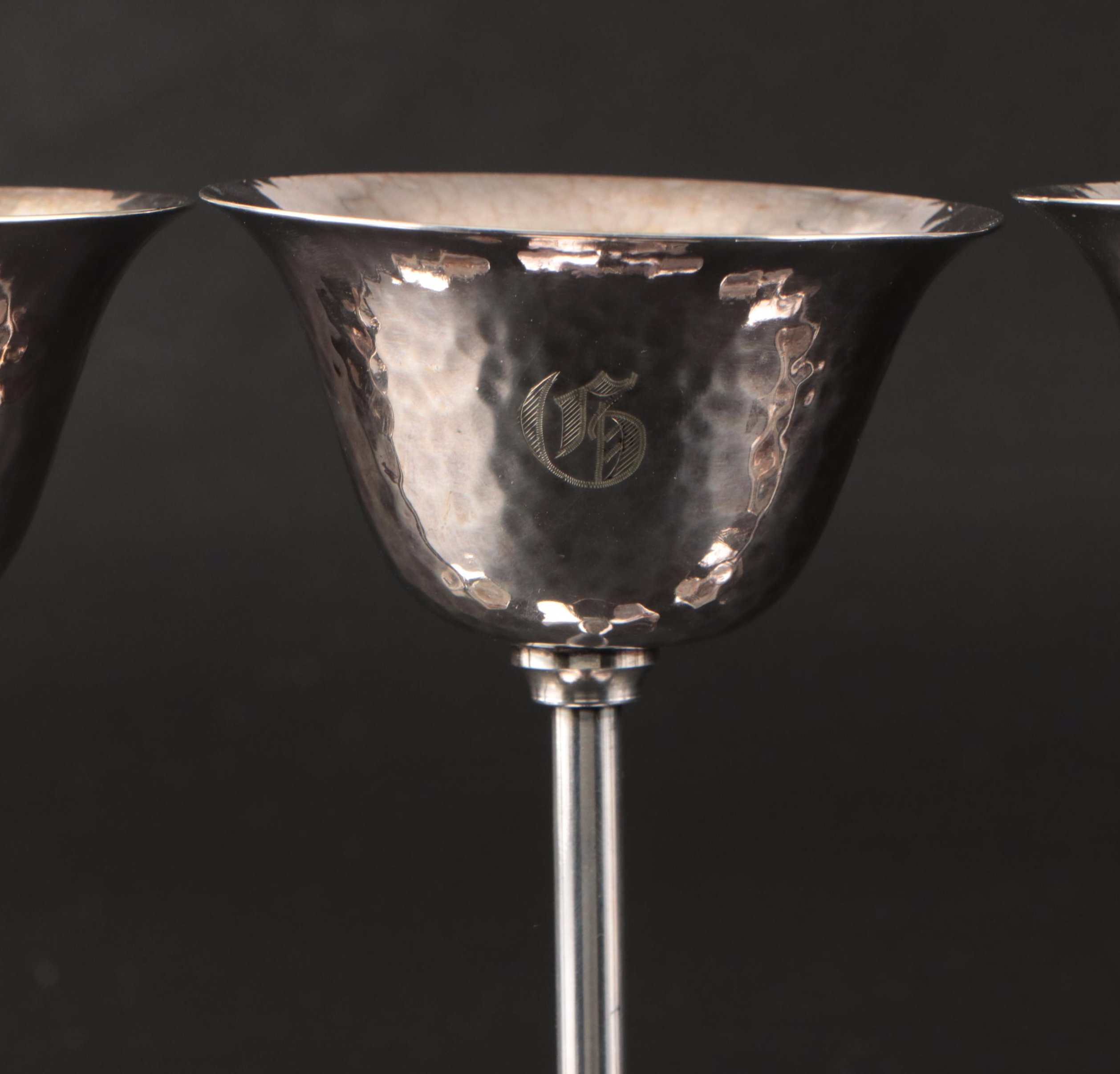 Bernard Rice's Sons Silver Plate Goblets and Coupes, Mid to Late 20th ...