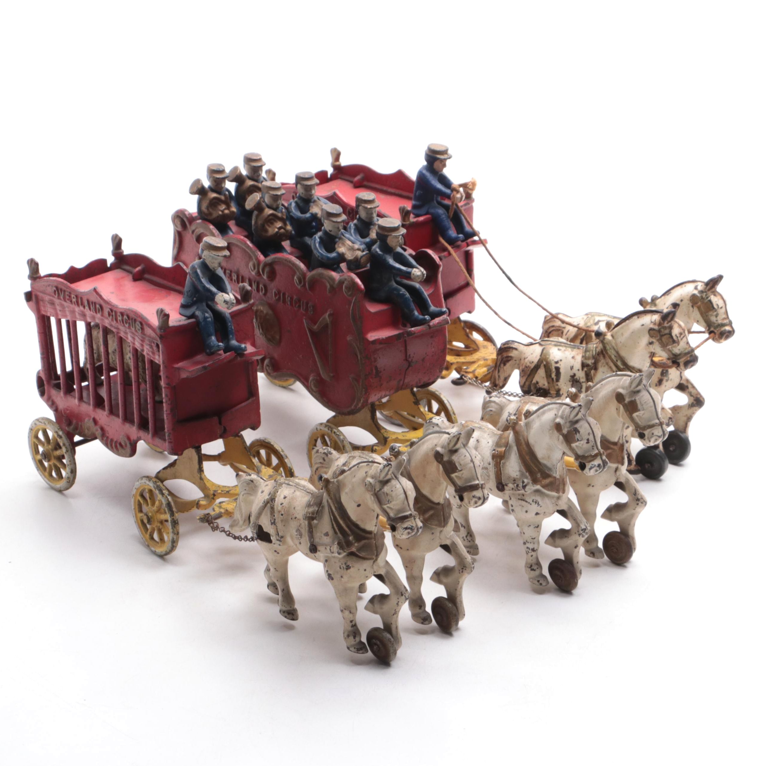 Painted Cast Iron "Overland Circus" Wagon Toys | EBTH