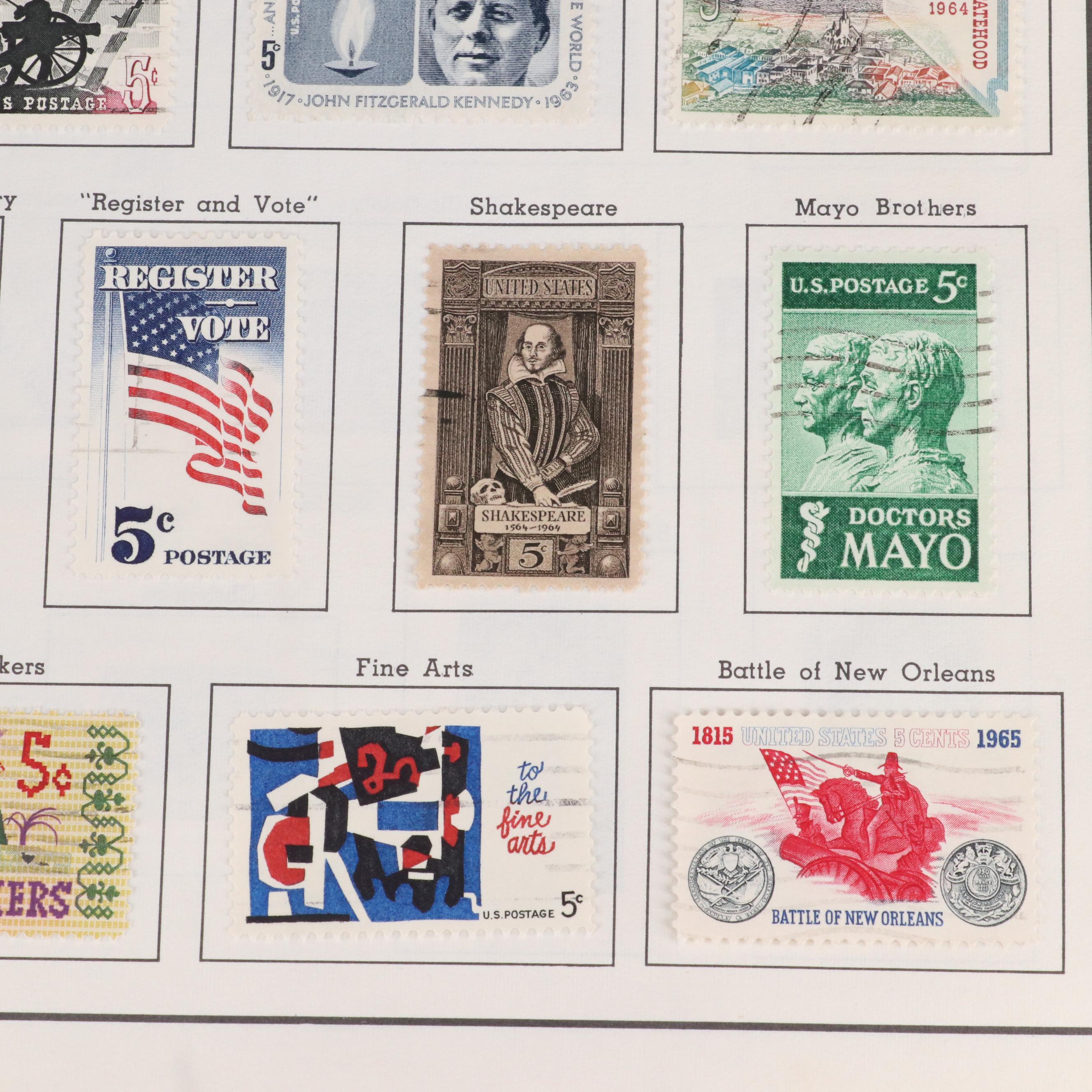 U.S. and World Stamp Collection in a Harris Citation Stamp Album ...