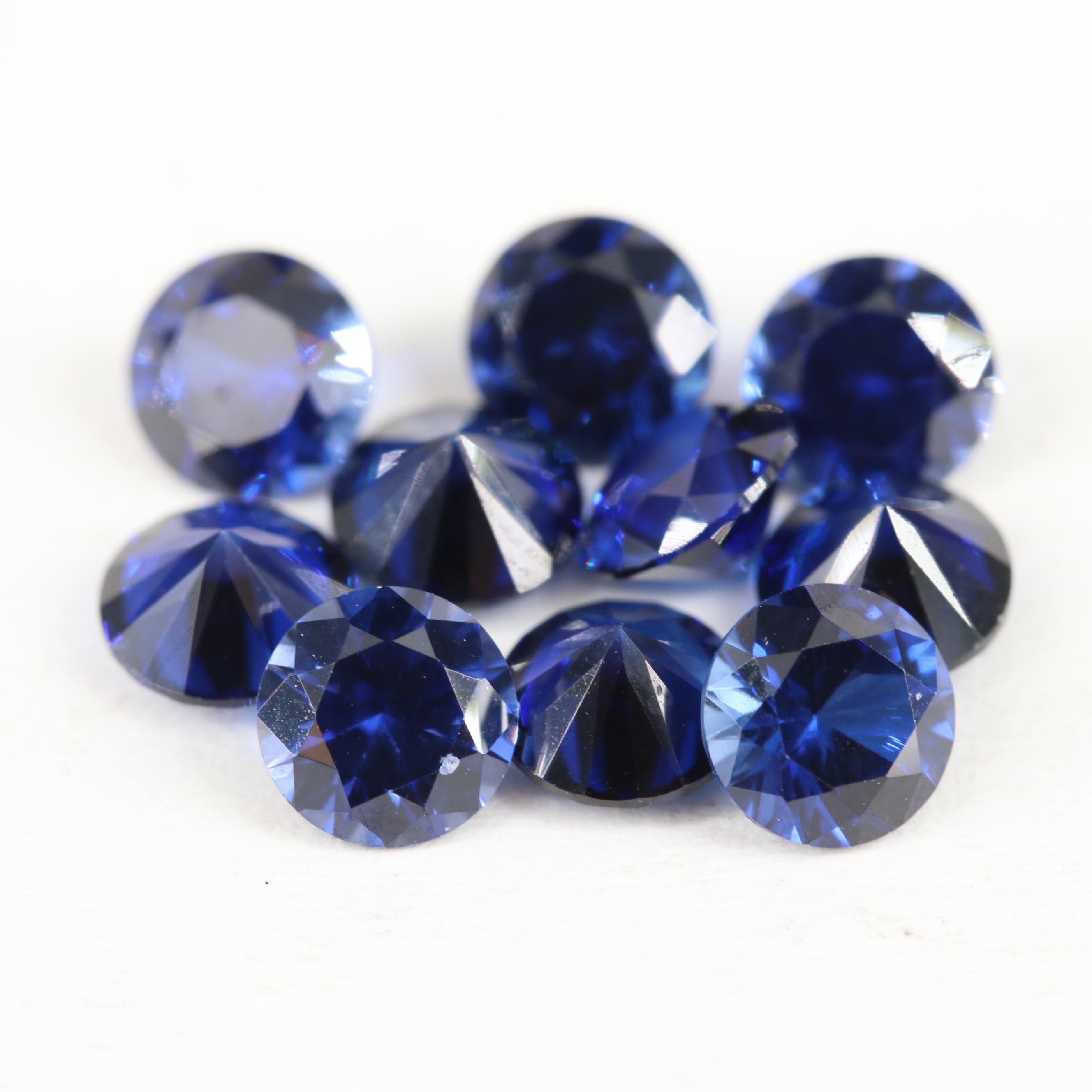 Loose 6.06 CTW Lab Grown Sapphires | EBTH