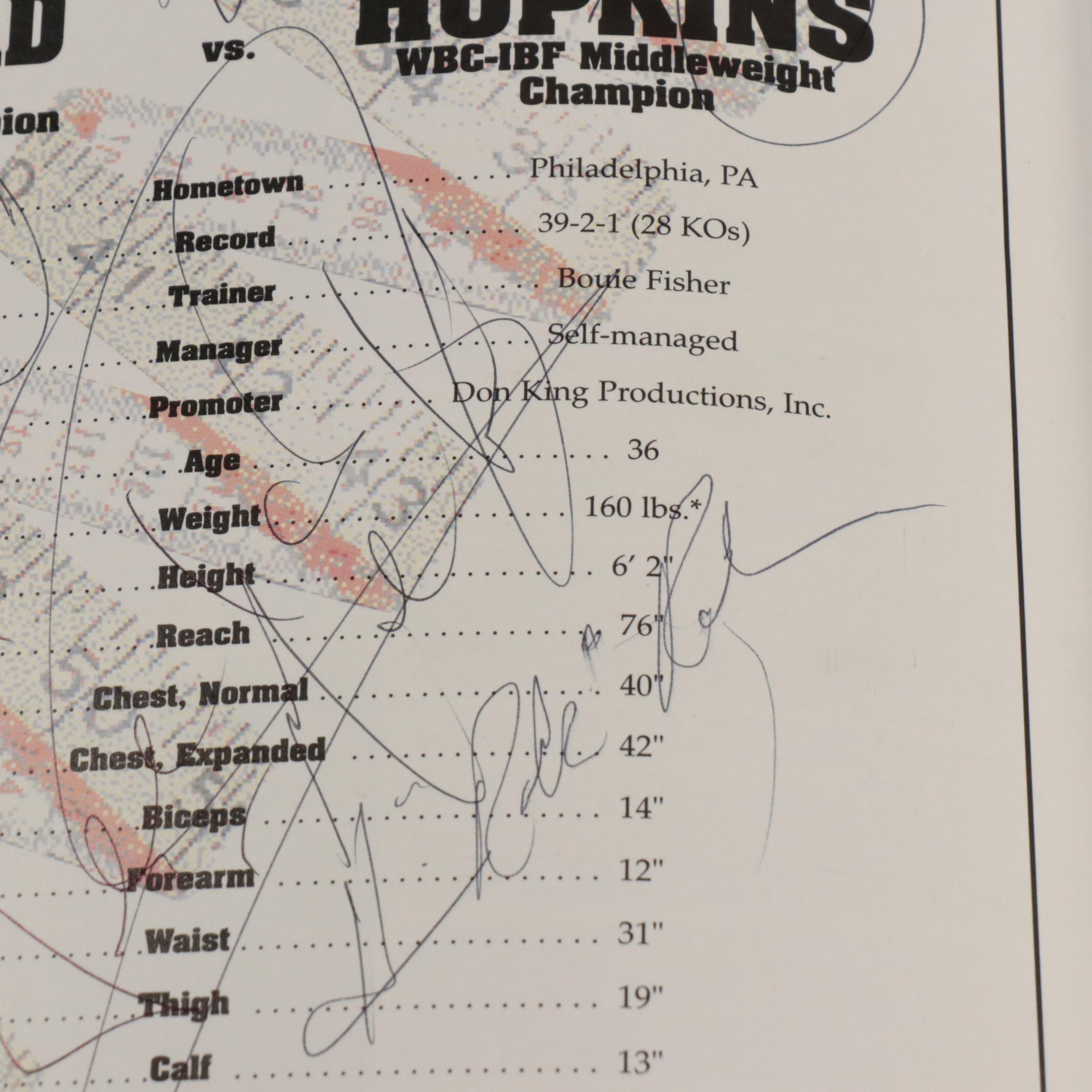 LeRoy Neiman Signed Boxing Program with Tracy Patterson Signed Print ...