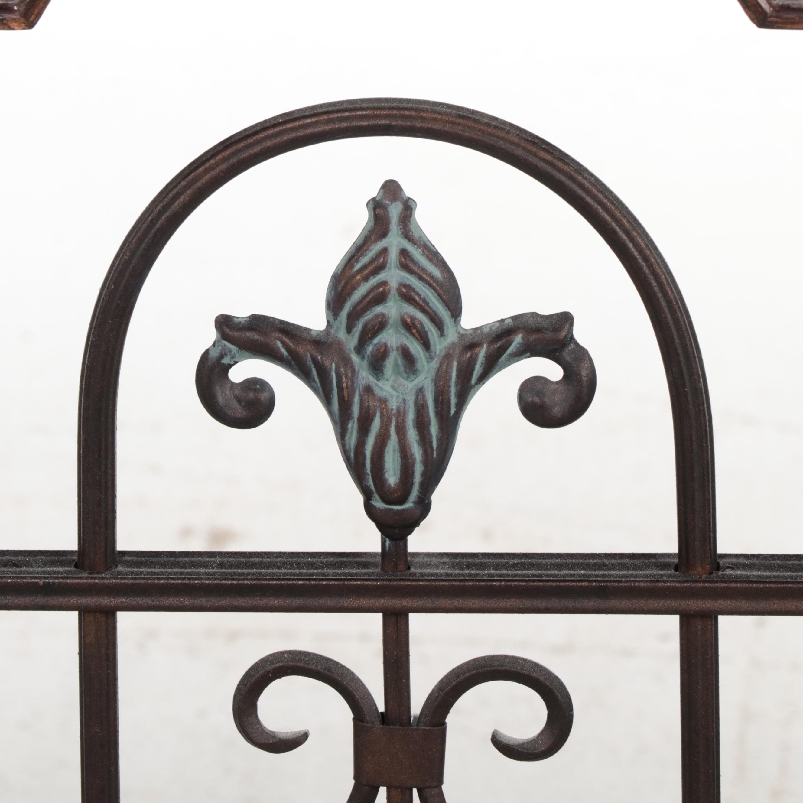 Contemporary Wood and Metal "Gate" Console Table | Everything But The House