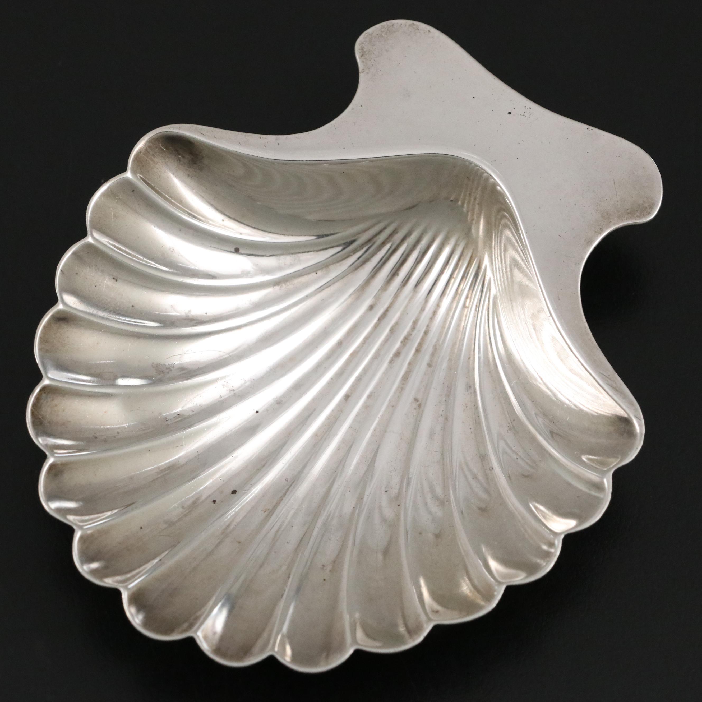 Tiffany & Co. Sterling Scallop Shell Dish with Sterling Oyster and ...