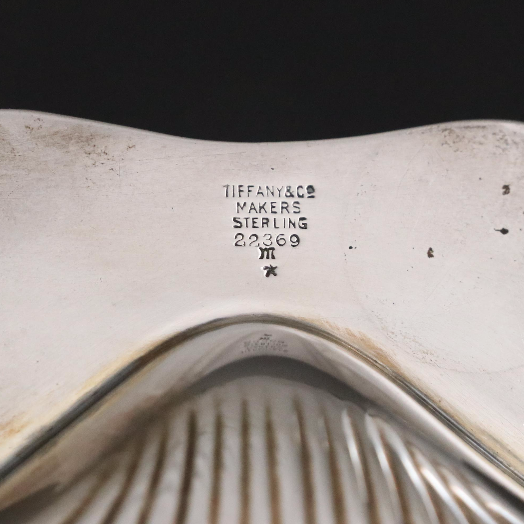 Tiffany & Co. Sterling Scallop Shell Dish with Sterling Oyster and ...