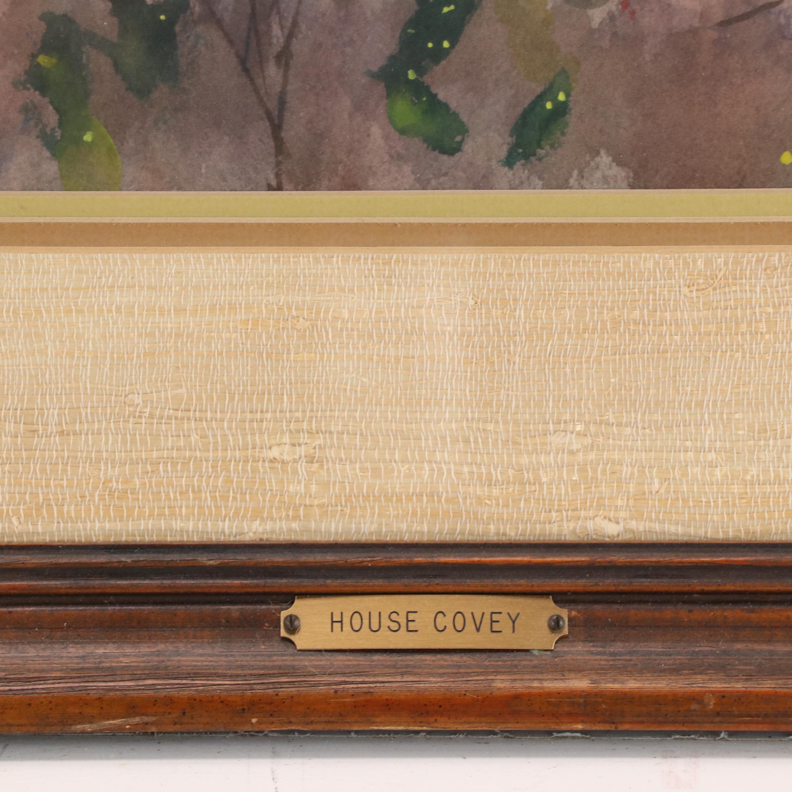 Donald Mitchell Genre Watercolor Painting of Figure and Dogs "House ...