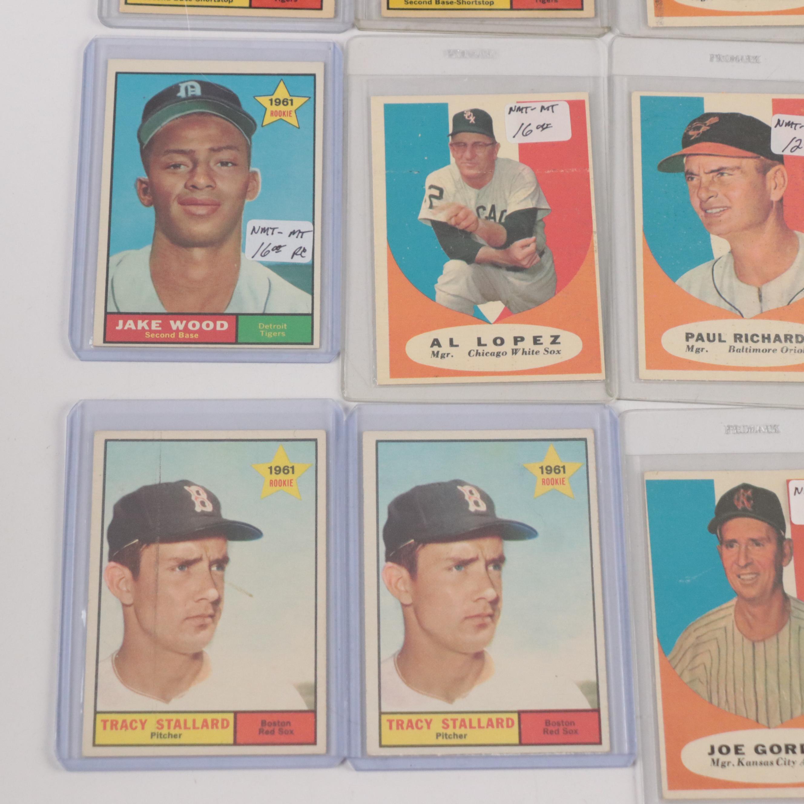 1961 Topps Baseball Cards Featuring Don Drysdale, Hank Bauer, and More ...