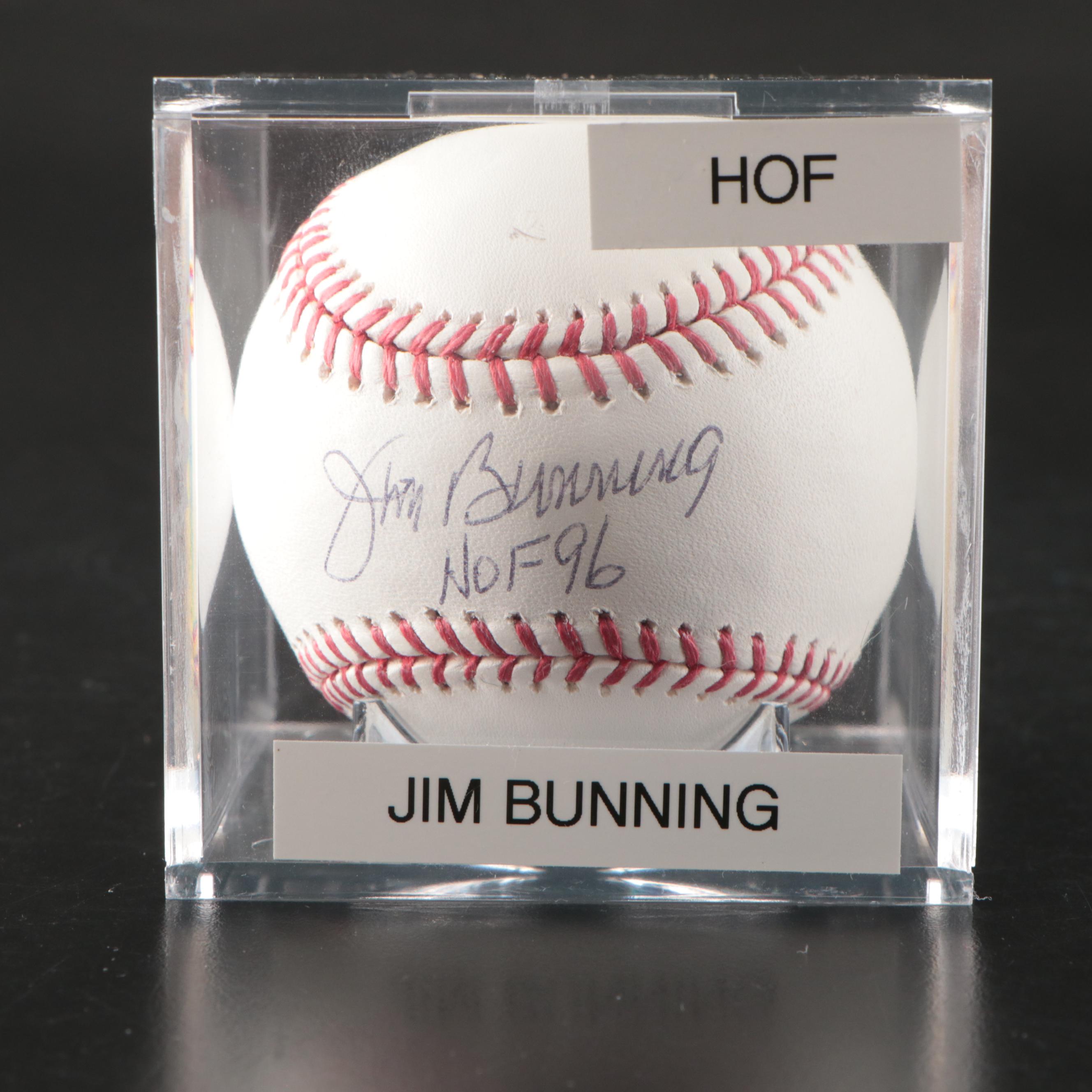 Bruce Sutter, Jim Bunning, and Catfish Hunter Signed Rawlings Official ...