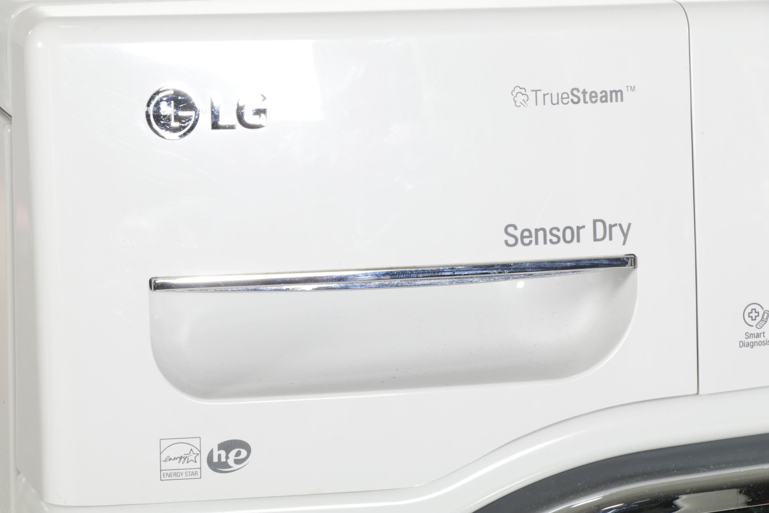 LG 4.5 Cu. Ft. Turbo Wash and 7.4 Cu. Ft. SteamDryer Set w/Storage ...
