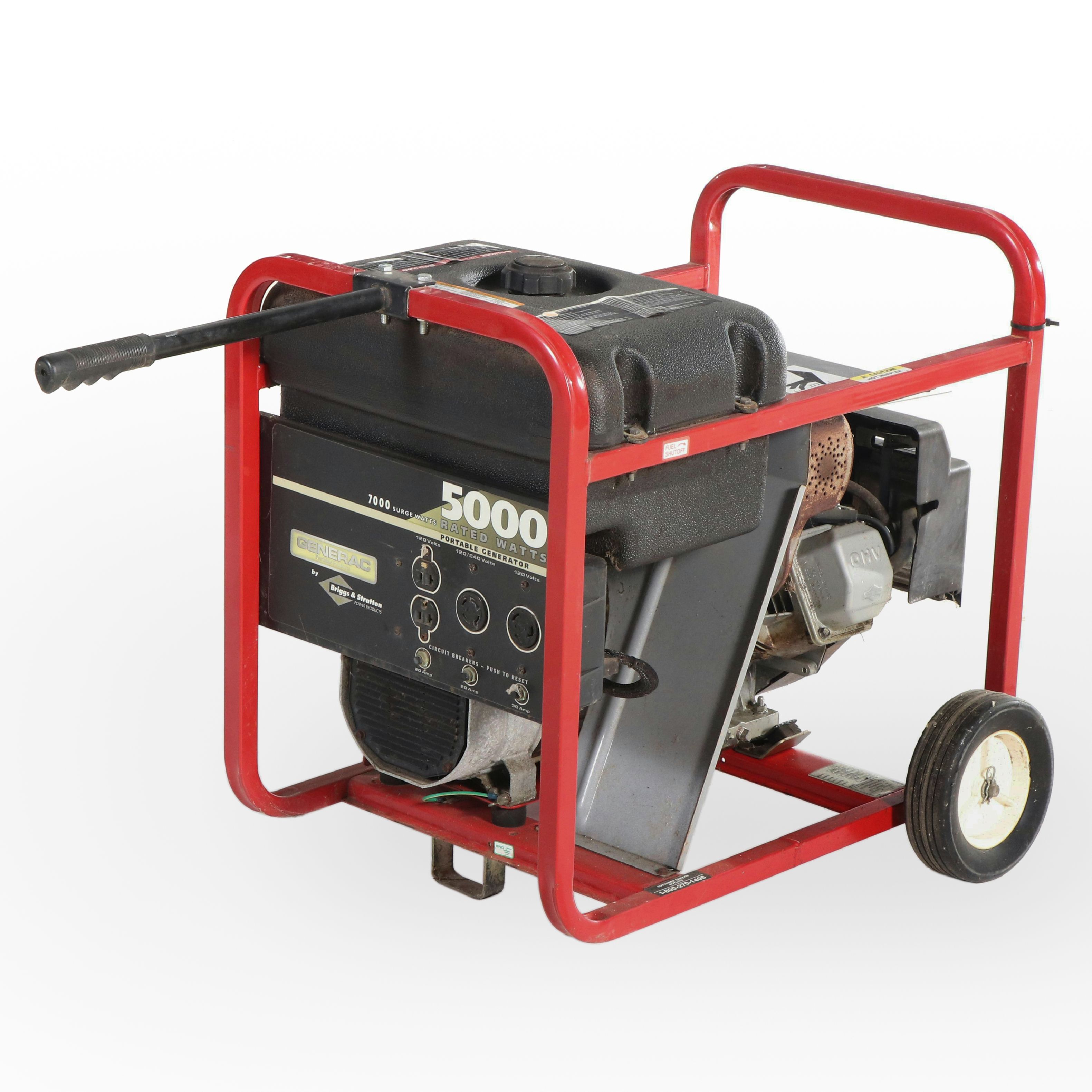 Generac 5000 Portable Gas Powered Generator | Everything But The House