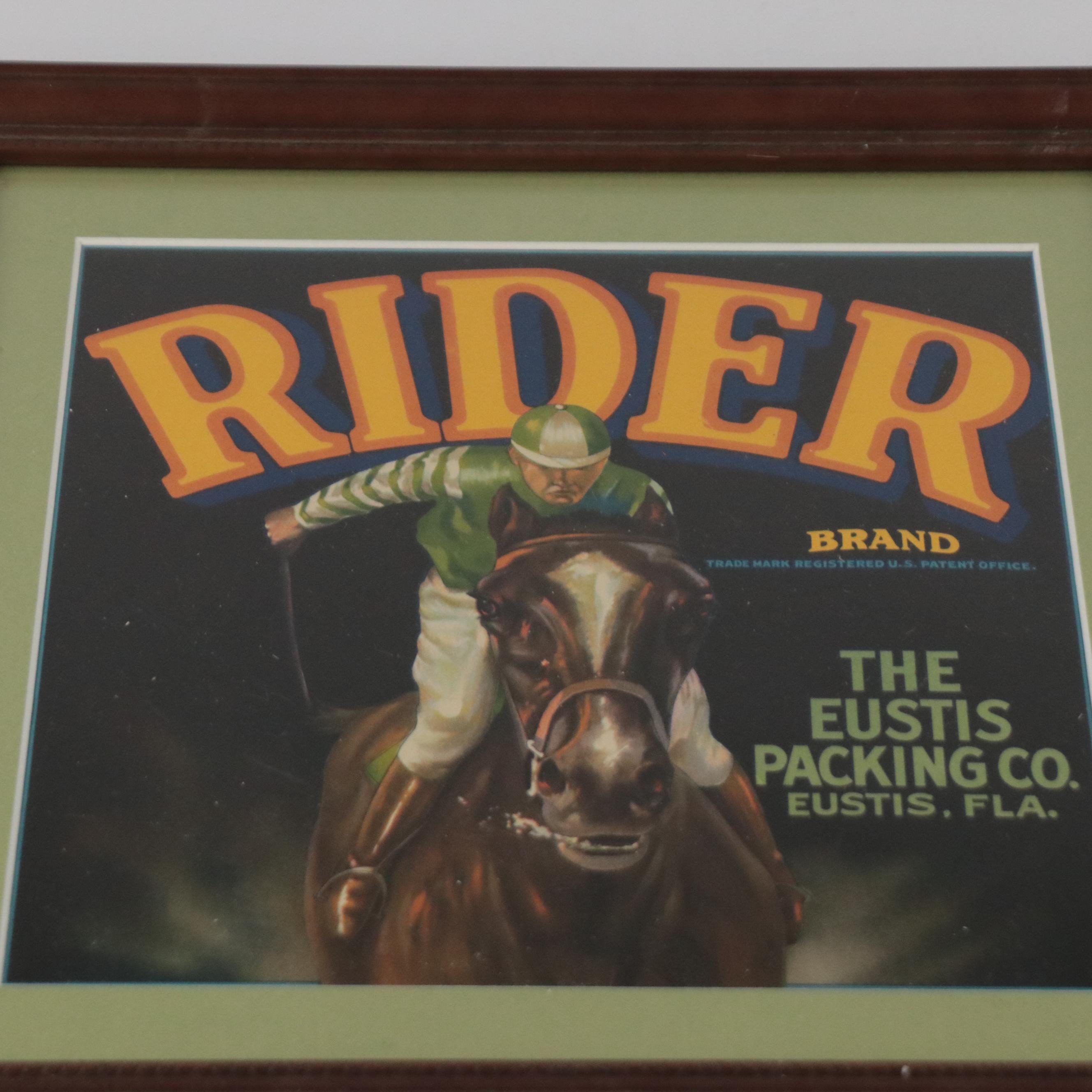 Top Form and Rider Advertising Crate Labels | Everything But The House