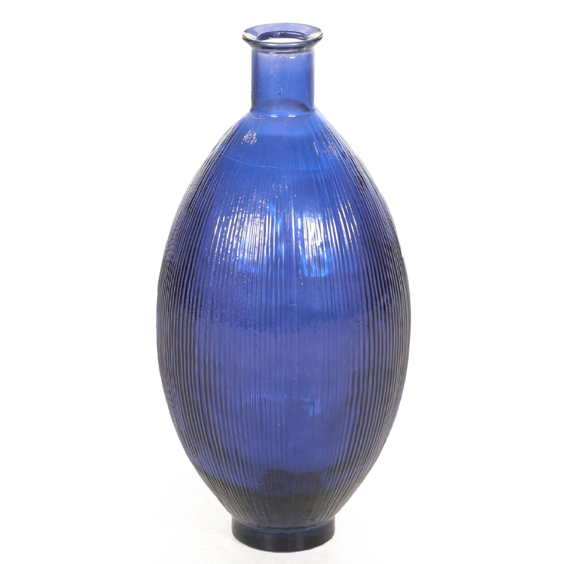 Lavender Ribbed Bottle Shaped Floor Vase | EBTH
