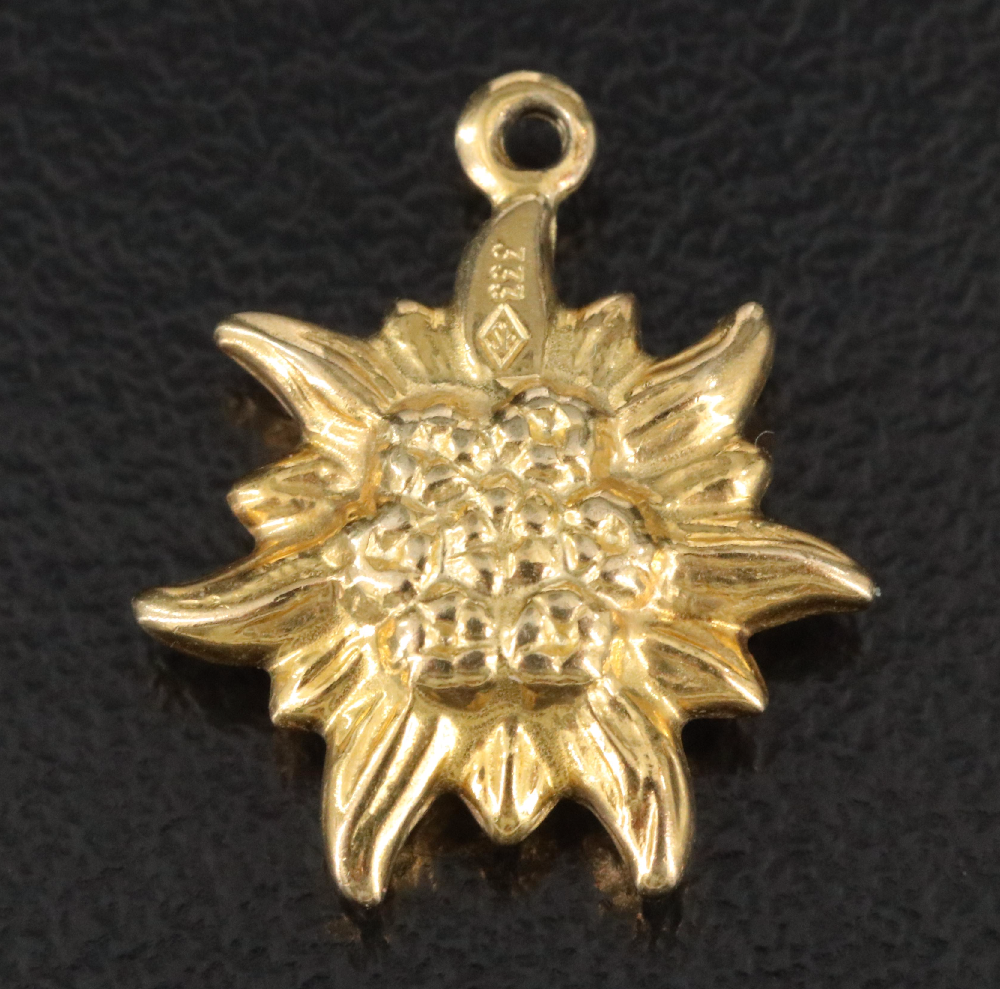 8K Edelweiss Floral Charm Pendant | Everything But The House