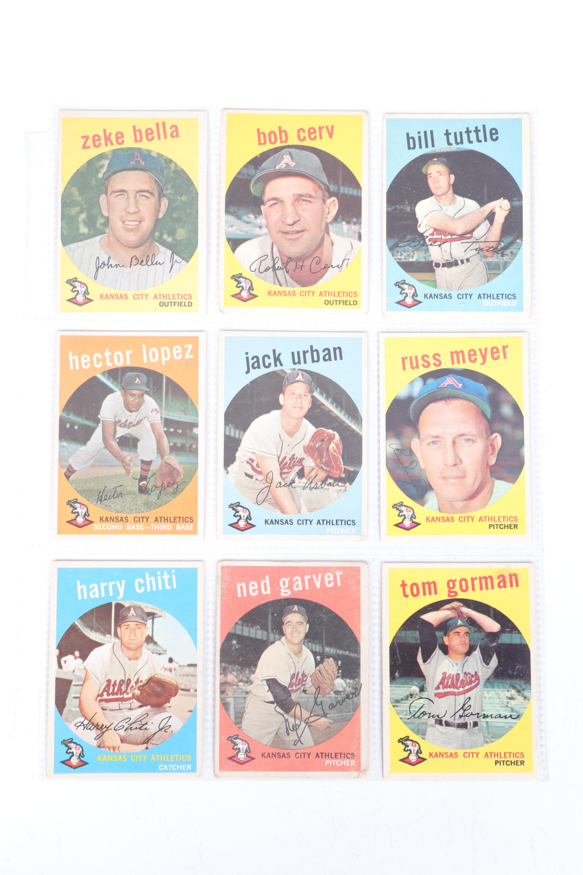 Fifty-Three Topps 1959 Baseball Cards | Everything But The House