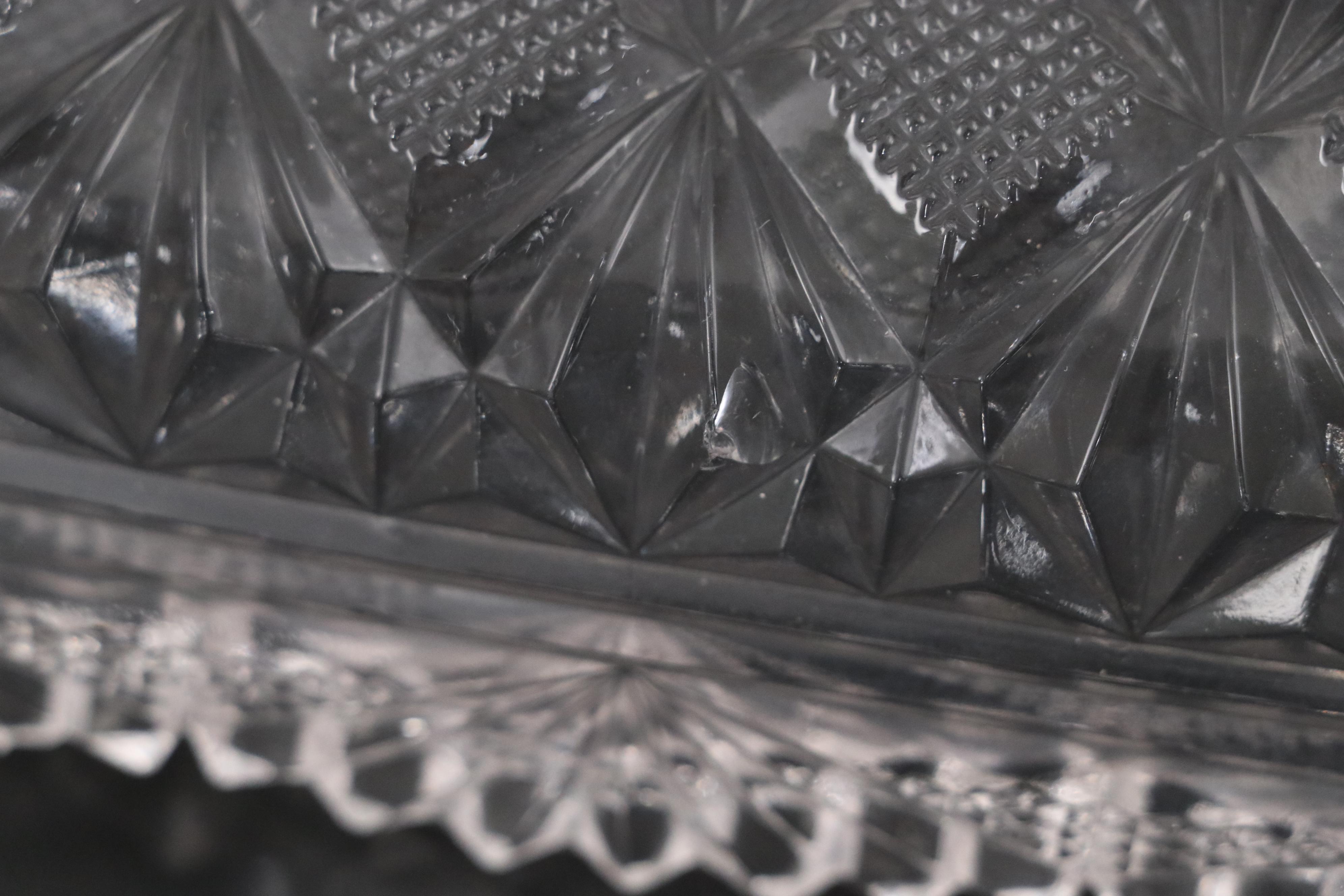 Libbey American Brilliant Style Cut Crystal Nappy with Relish, 20th C ...