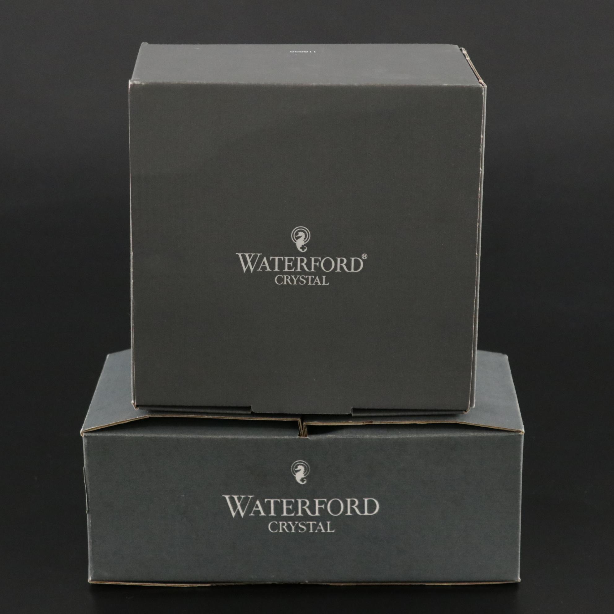 Waterford Crystal "Clarion" Square Footed Bowl & Hobnail Orb Candle ...