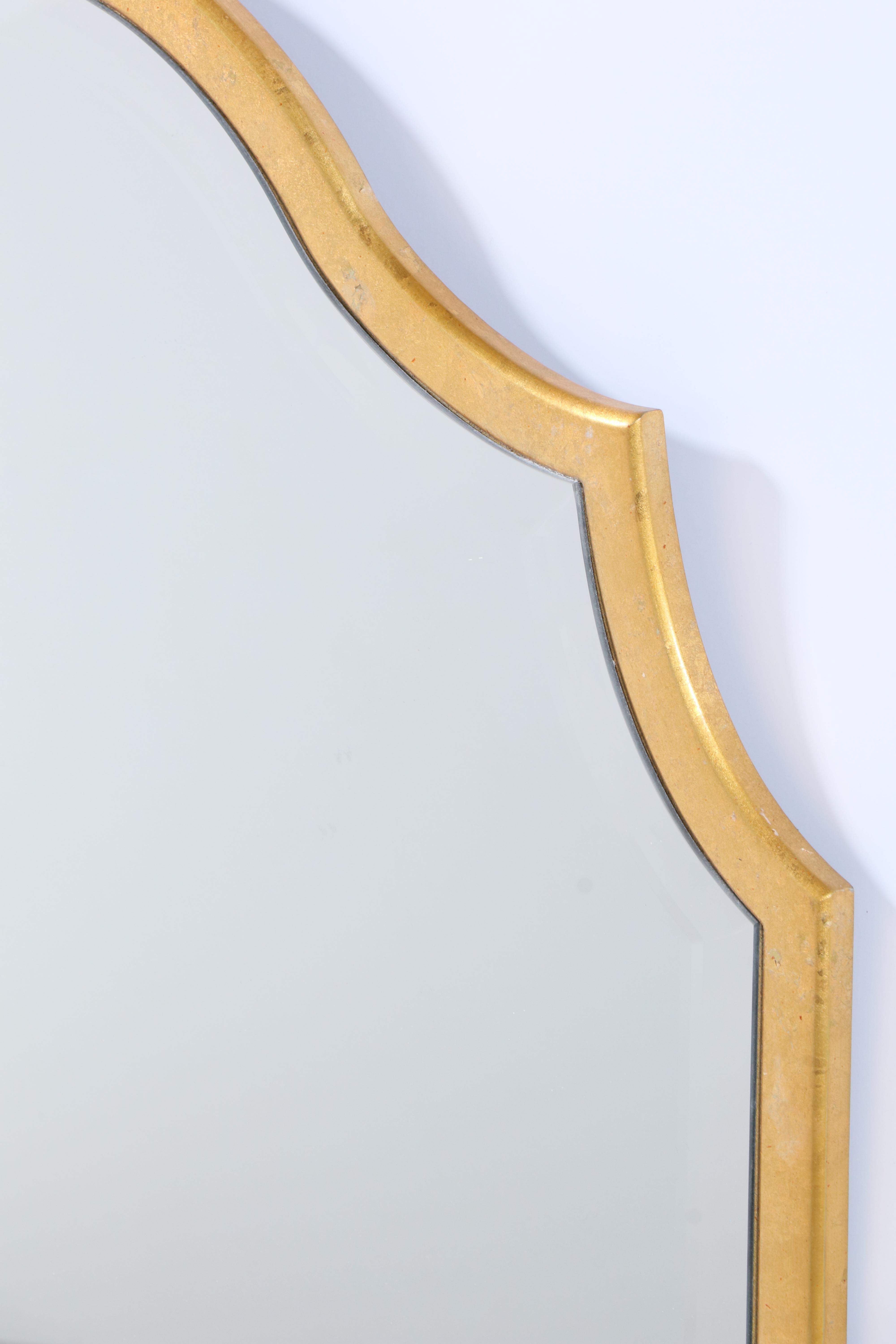 Pair of Uttermost Gilt Finish Ogee Shape Wall Mirrors | Everything But ...