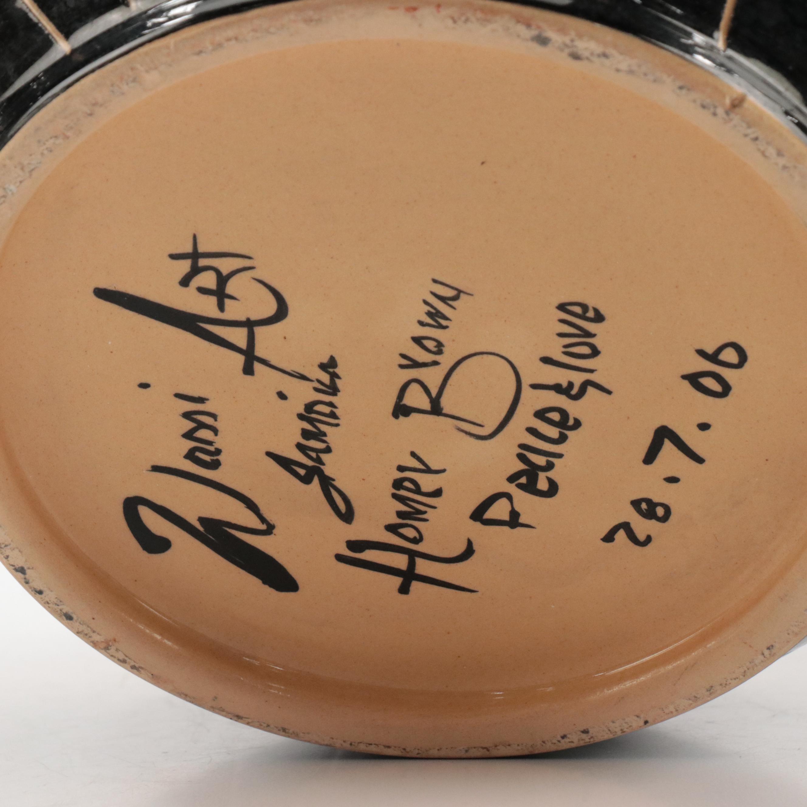 Jamaican Homer Brown Hand-Painted Wheel Thrown Ceramic Planter, 2006 ...