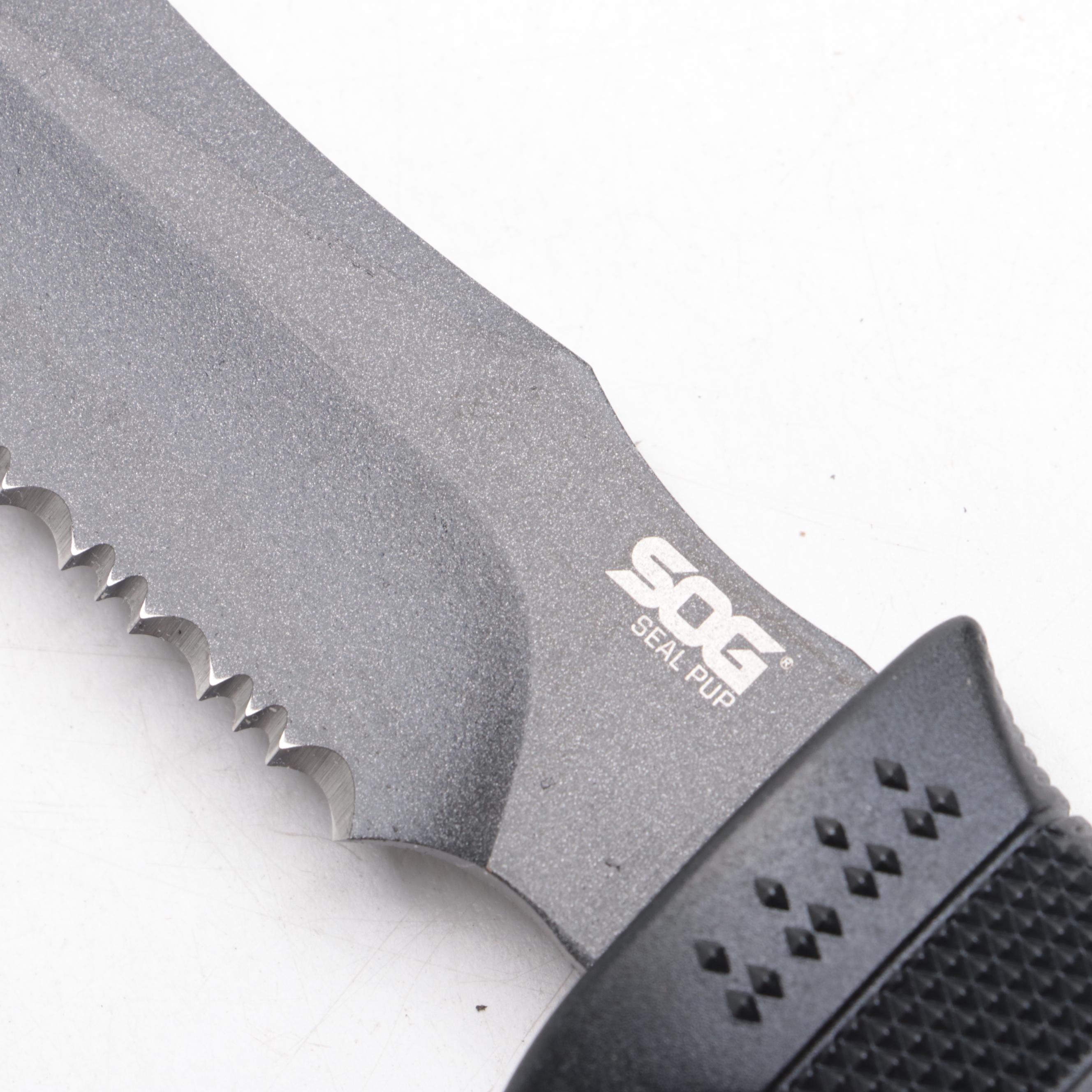 SOG Fixed Blade NW Ranger and Seal Pup Fixed Blade Knives, Contemporary ...