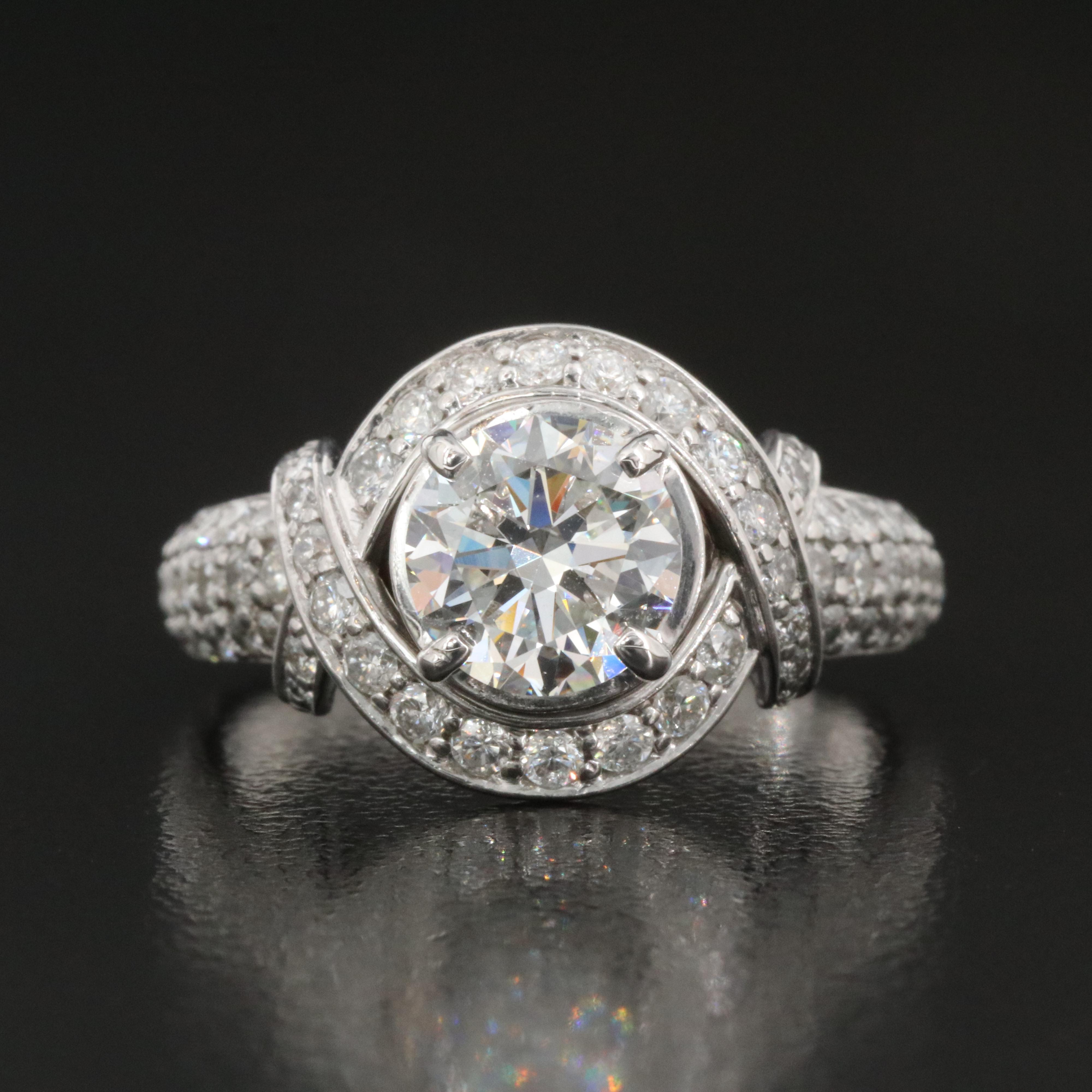14K 2.87 CTW Diamond Ring with Lab Grown Diamond Center and Online GIA ...