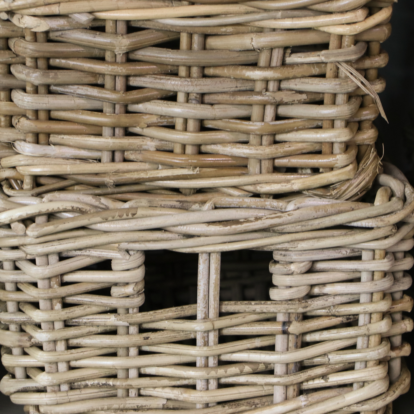 Set of Nine Woven Wicker Baskets, Contemporary | EBTH