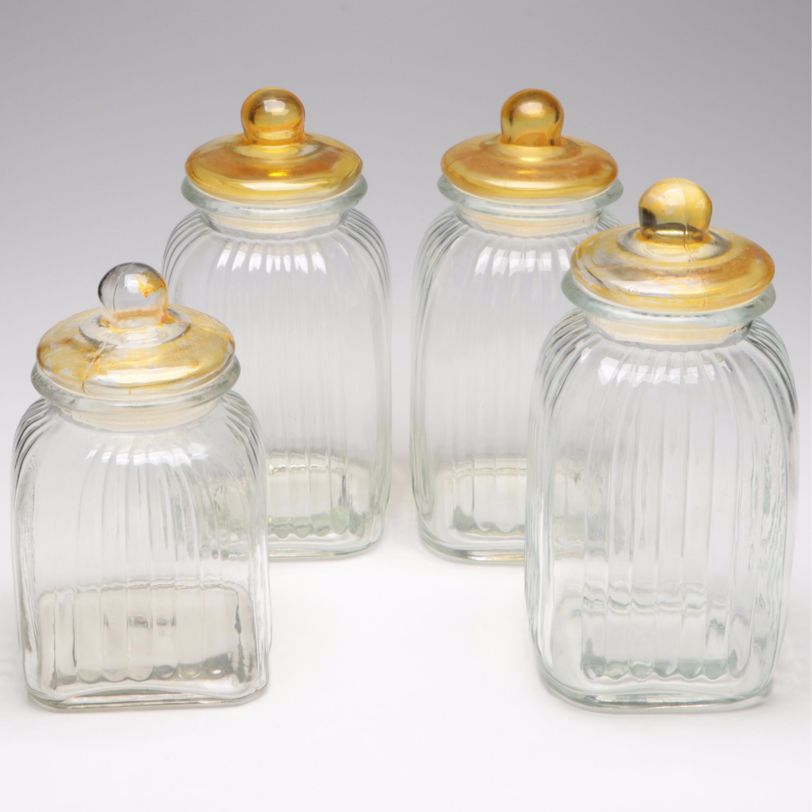 Yellow Top Glass Food Canister Set | Everything But The House