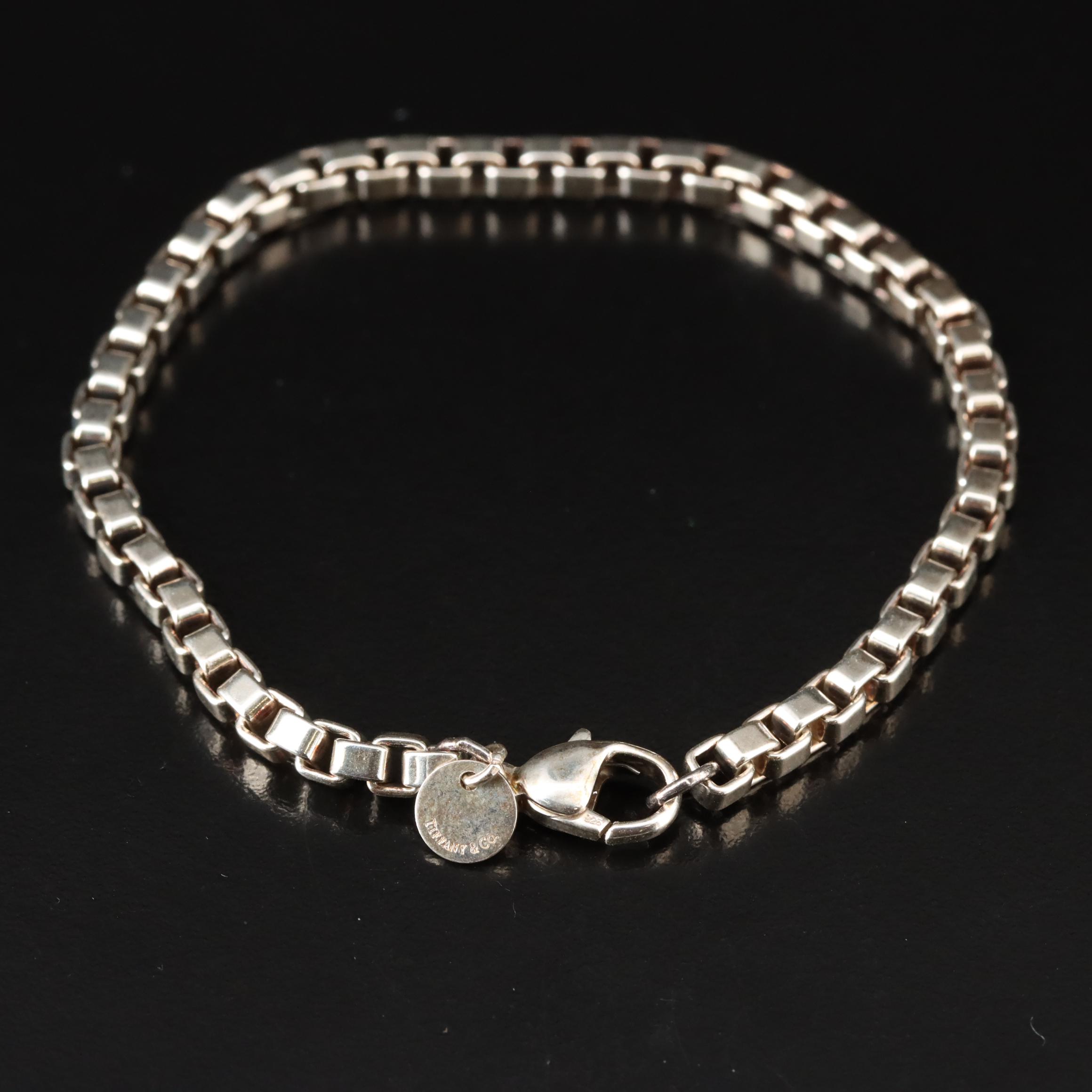 Tiffany & Co. Sterling Venetian Box Link Bracelet | EBTH