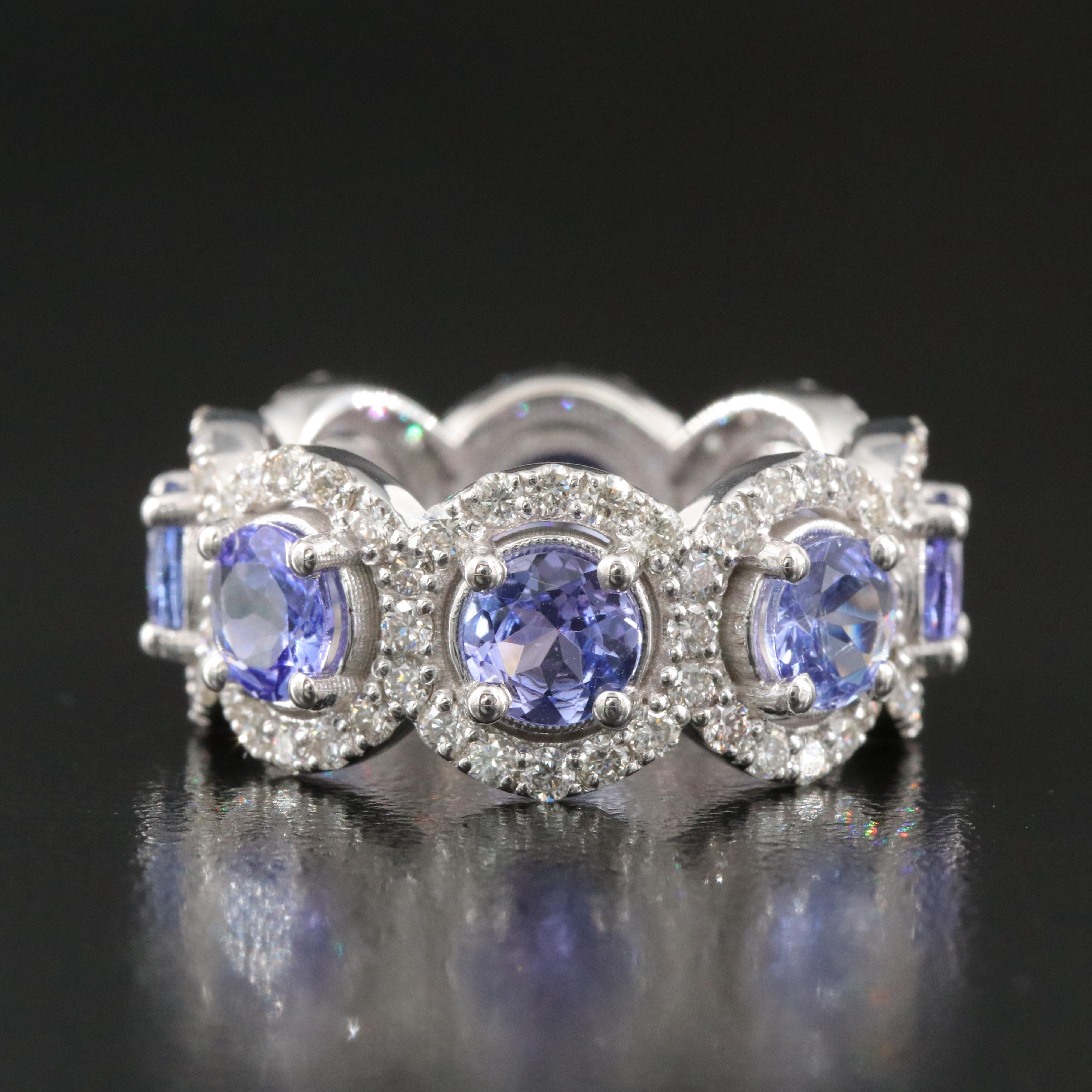 14K Tanzanite and Diamond Eternity Band | Everything But The House