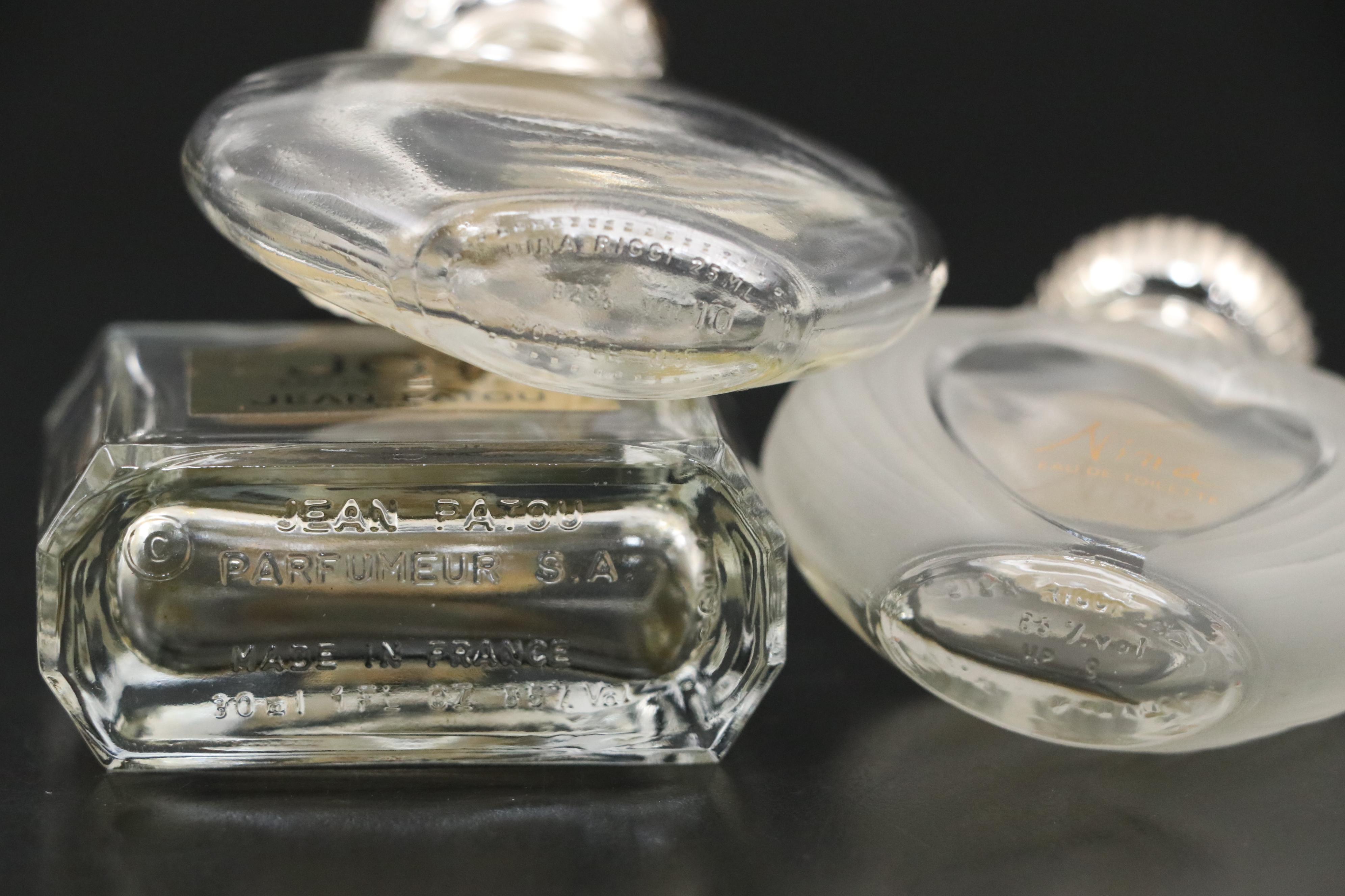 Guerlain's "Shalimar", Nina and Jean Patou Perfume Bottles With ...