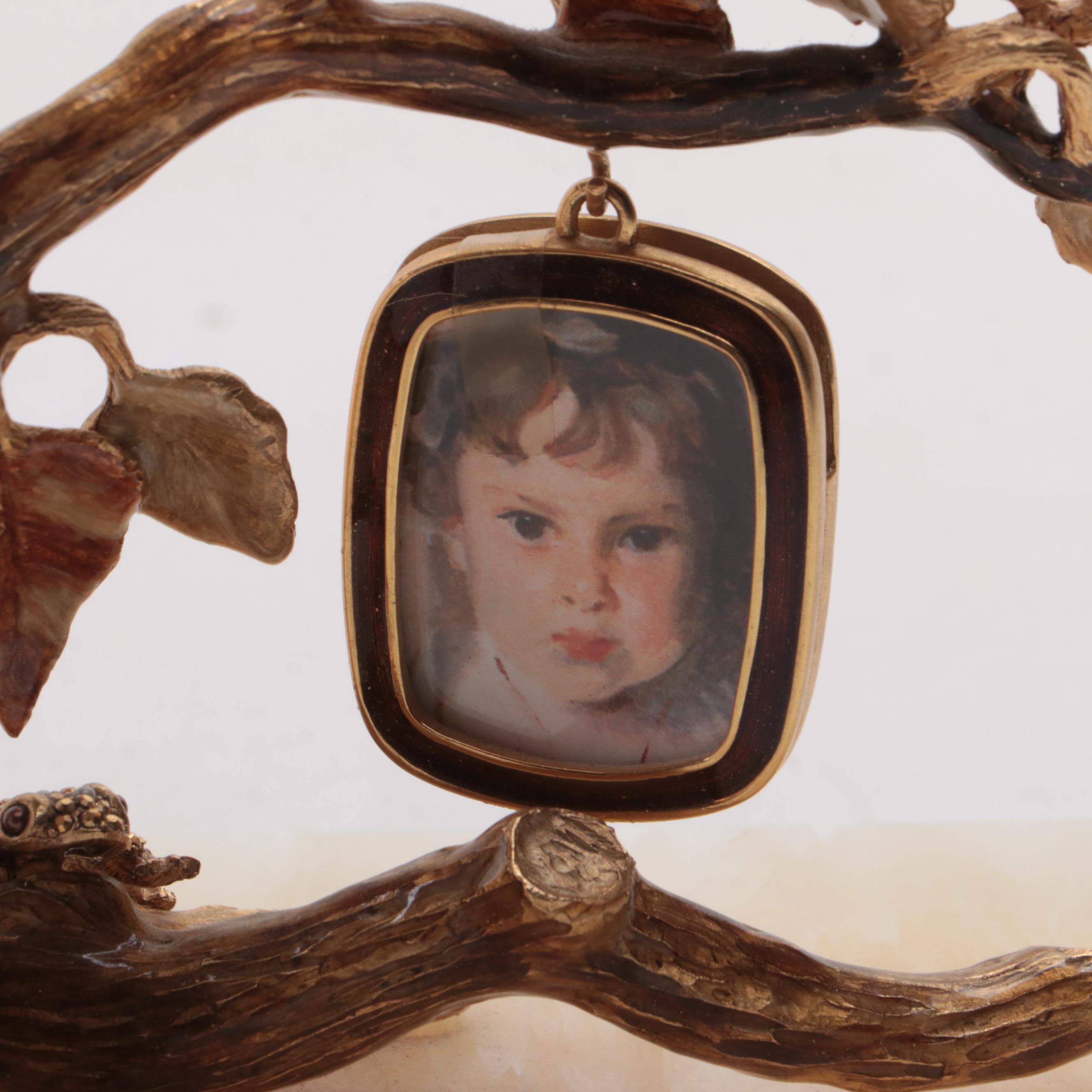 Jay Strongwater Limited Edition Enameled Metal Family Tree Photo Frame ...