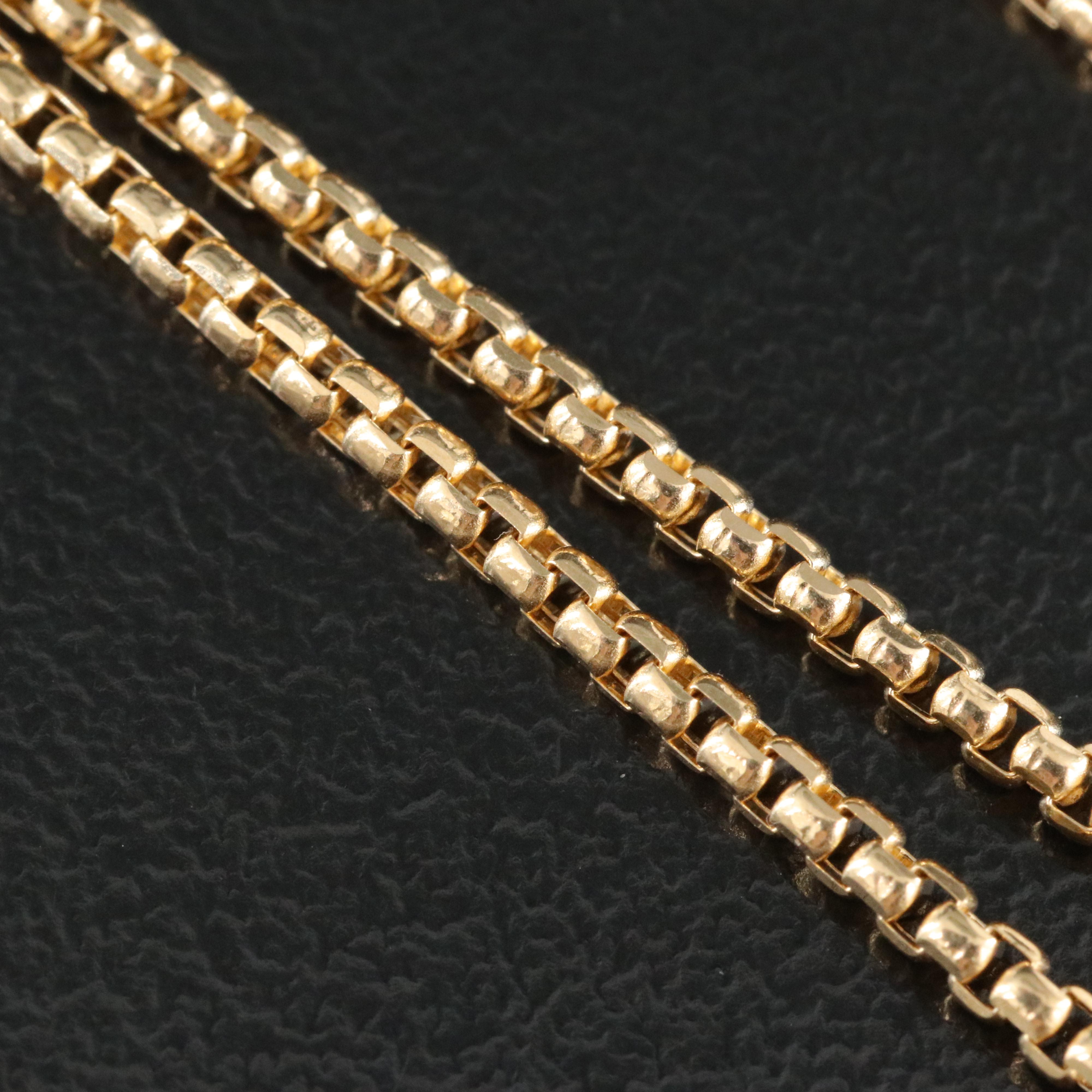 14K Box Chain Necklace | EBTH